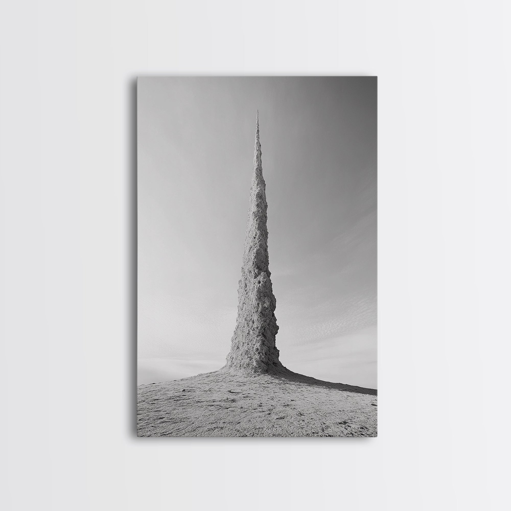 Rock Spire, Desert Sculpture, Abstract Form, Canvas Print, Surreal Lan ...