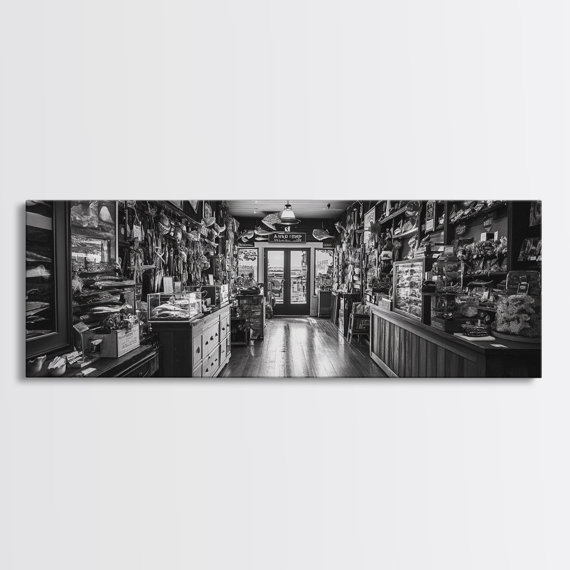 Vintage Shop, Curio Store, Rustic Nostalgia, Framed Canvas Print, Ecle ...