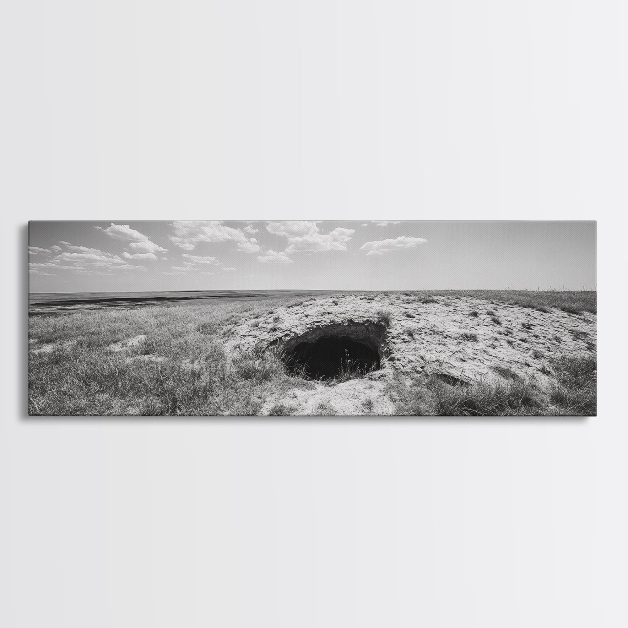 Prairie Cave, Windy Plains, Nature Escape, Canvas Print, Rustic Wall A ...