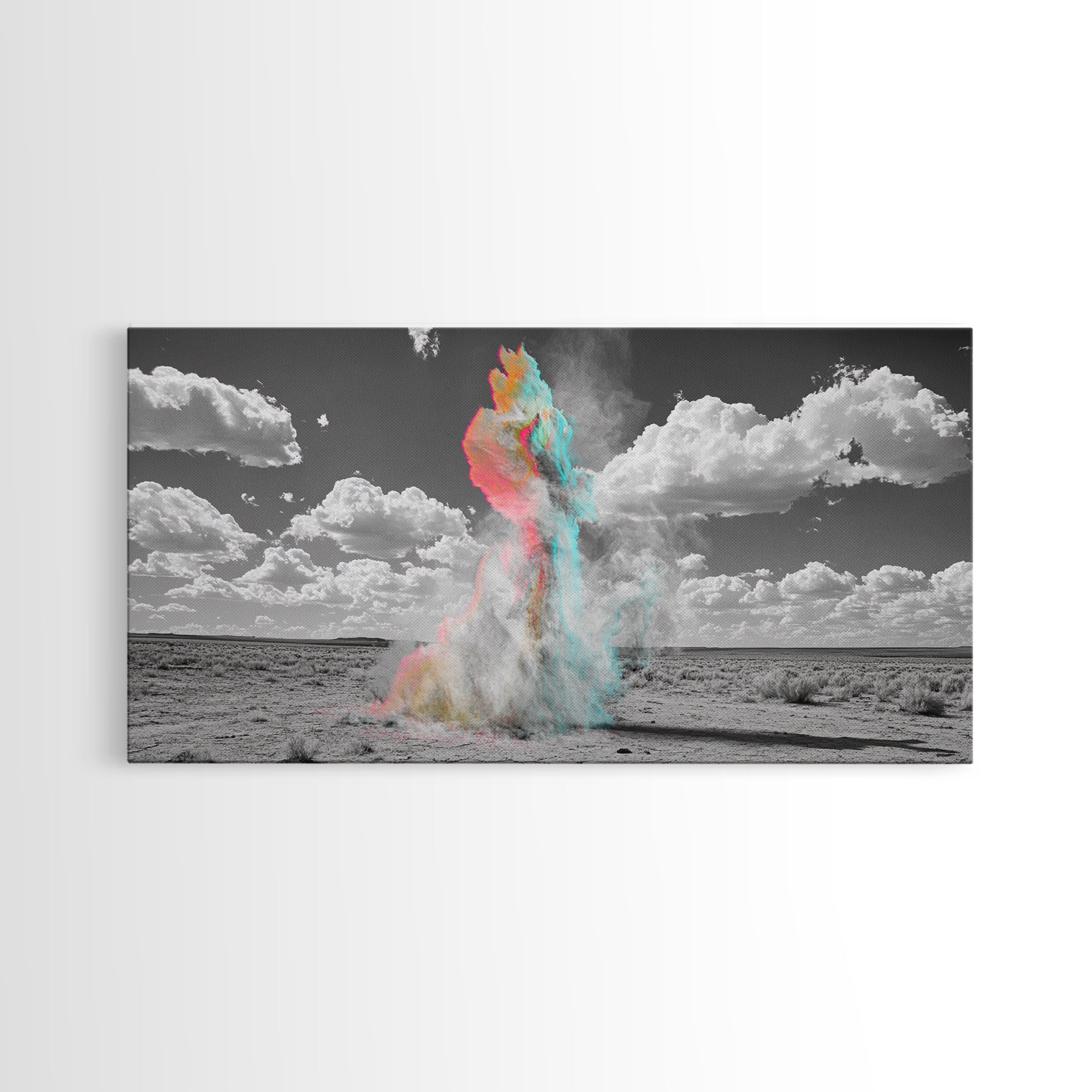 Desert Dust, Color Cloud, Abstract Sky, Surreal Art, Framed Canvas Pri ...