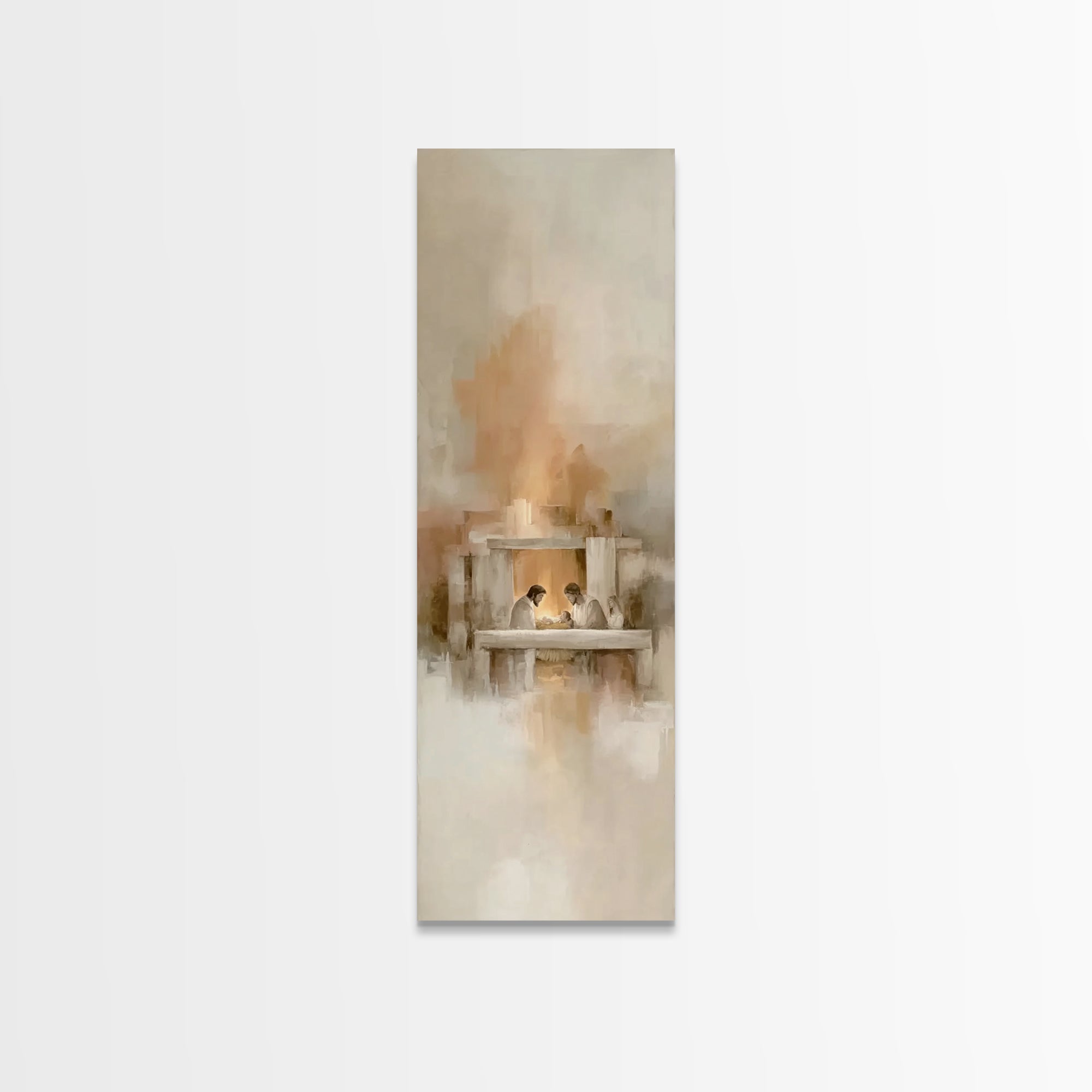 Holy Family Radiance – Framed Canvas Print – Tall Narrow Wall Art – Ch ...