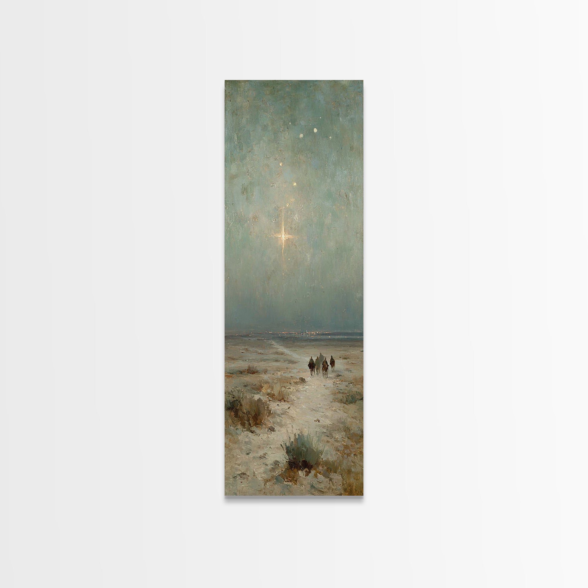 Bethlehem Star Path | Framed Canvas Print | Christmas Art | Christian ...