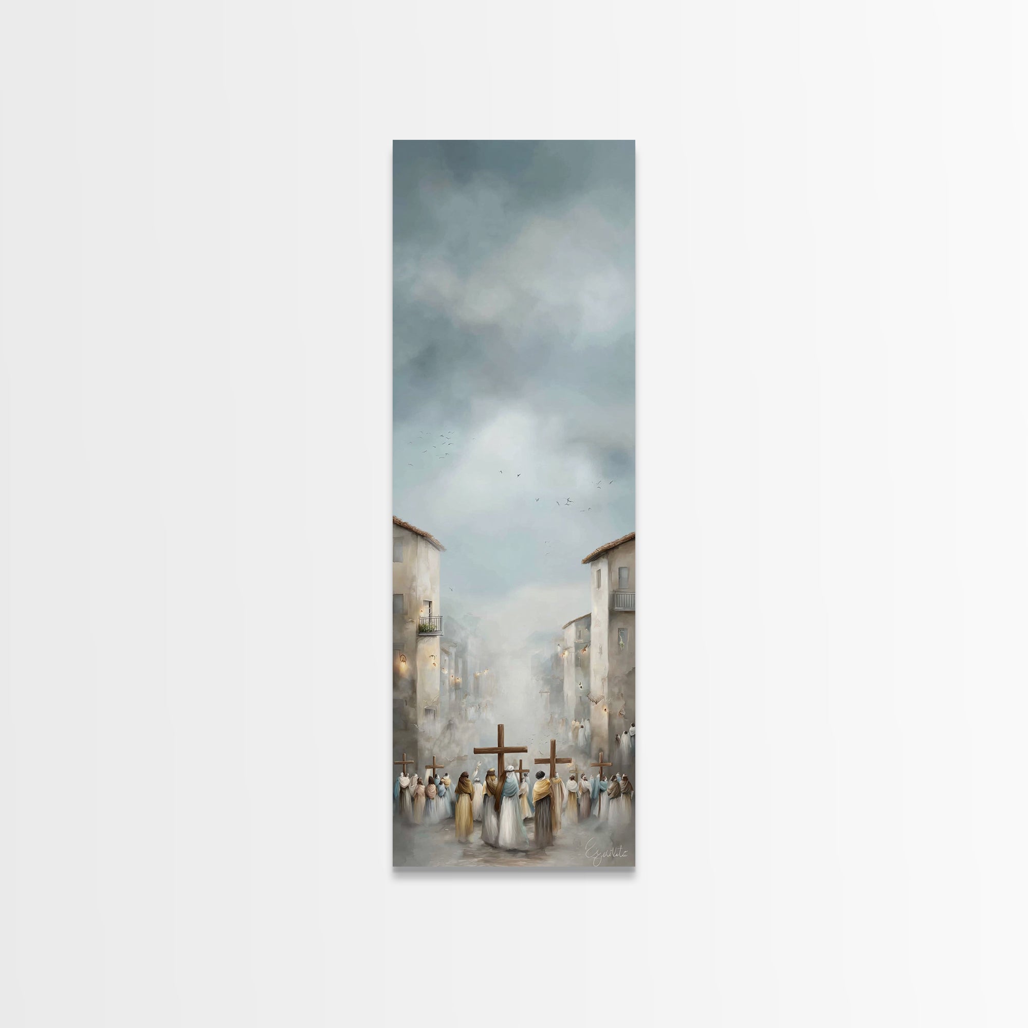 Pilgrims At Dawn – Framed Canvas Print – Narrow Art – Christian Art Wo ...
