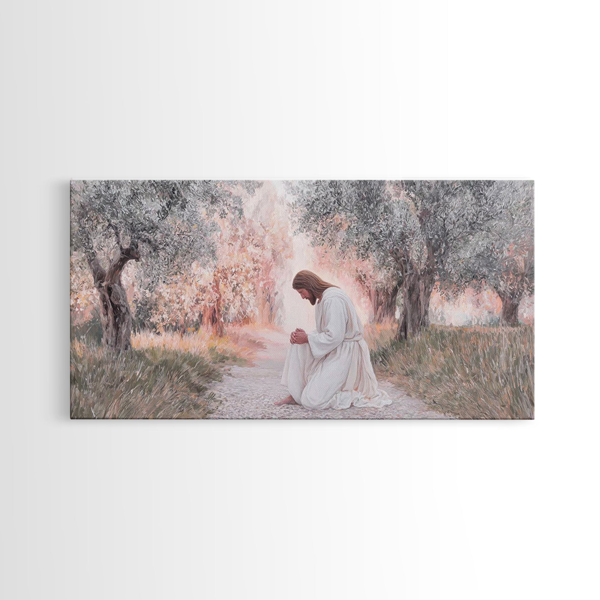 Olive Grove Light | Framed Canvas Print | Christian Art Canvas | Moder ...