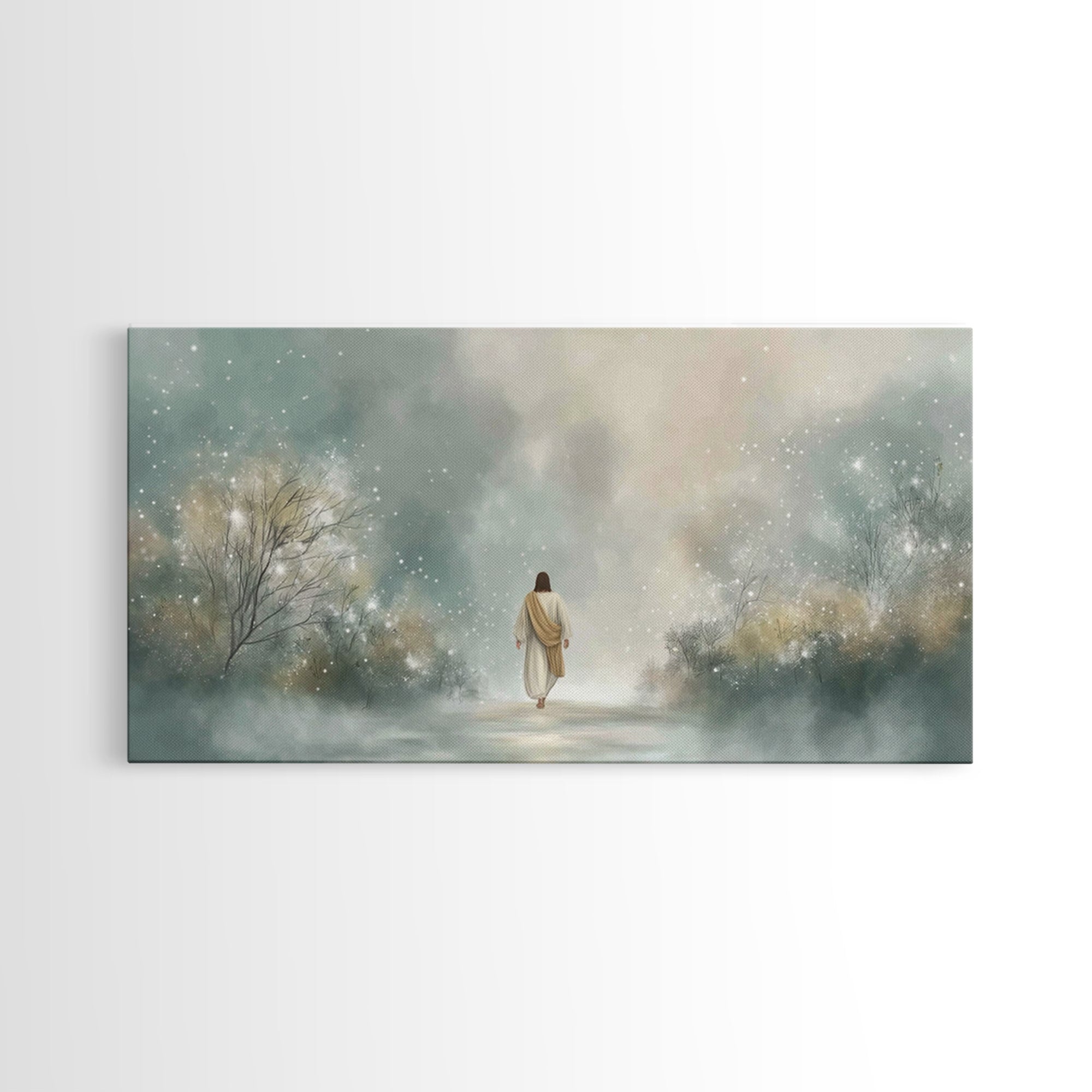 Walk Of Light | Framed Canvas Print | Jesus Painting | Christian Art C ...
