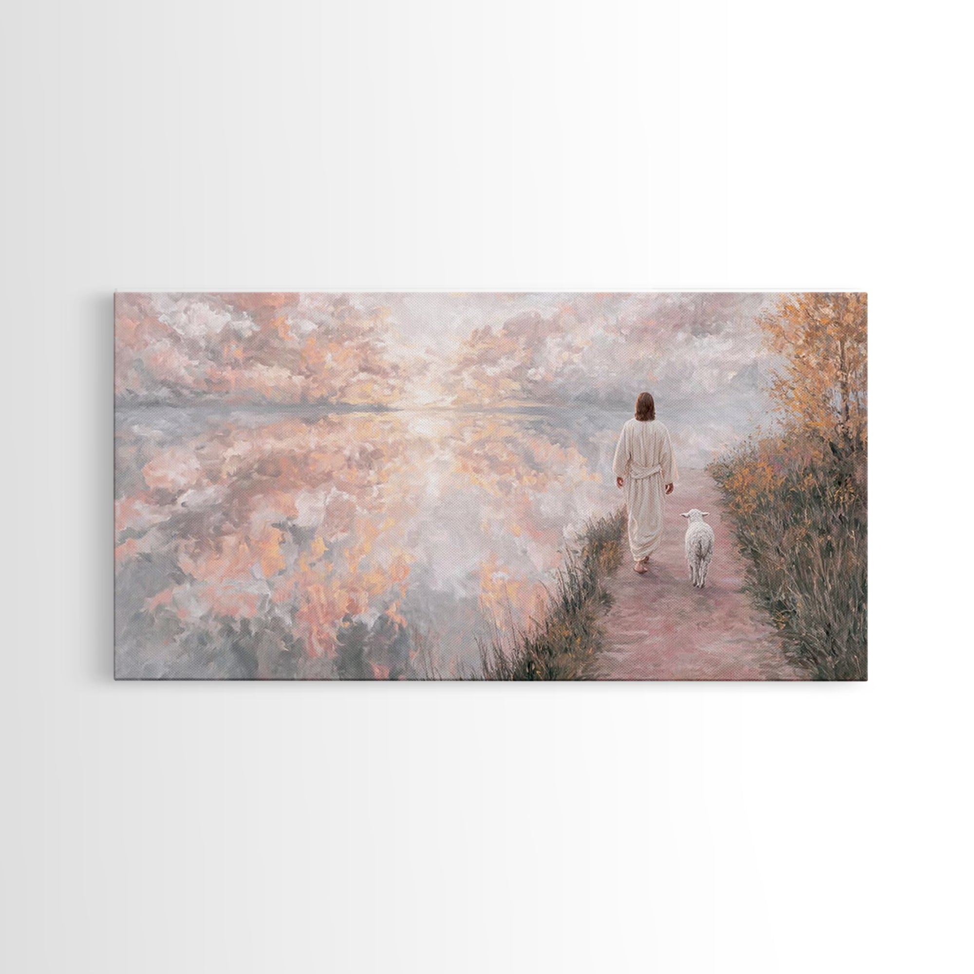 Guiding Shepherd Path – Framed Canvas Print – Christmas Art – Christia ...
