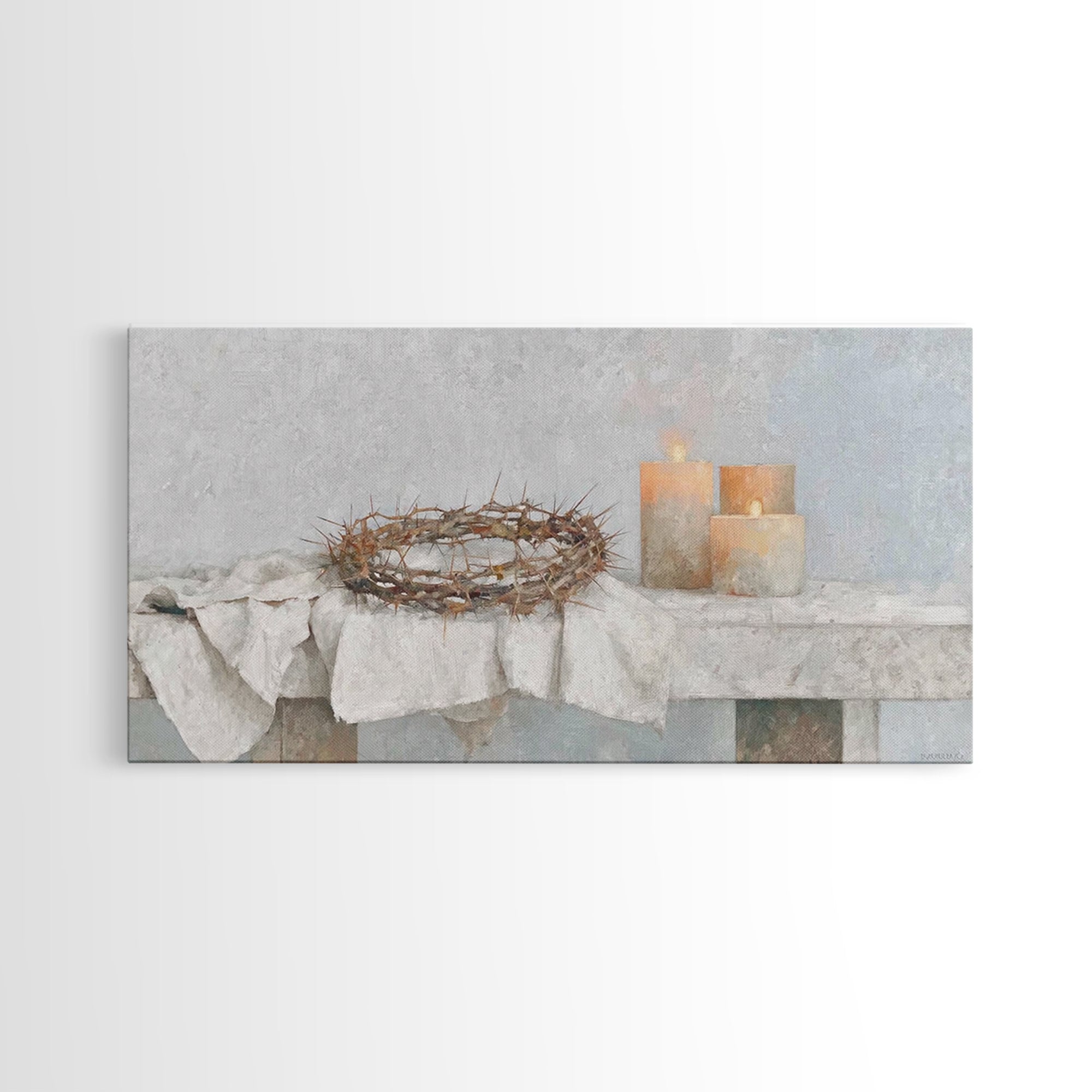 Crown Of Mercy – Framed Canvas Print – Christian Wall Art – Christian ...