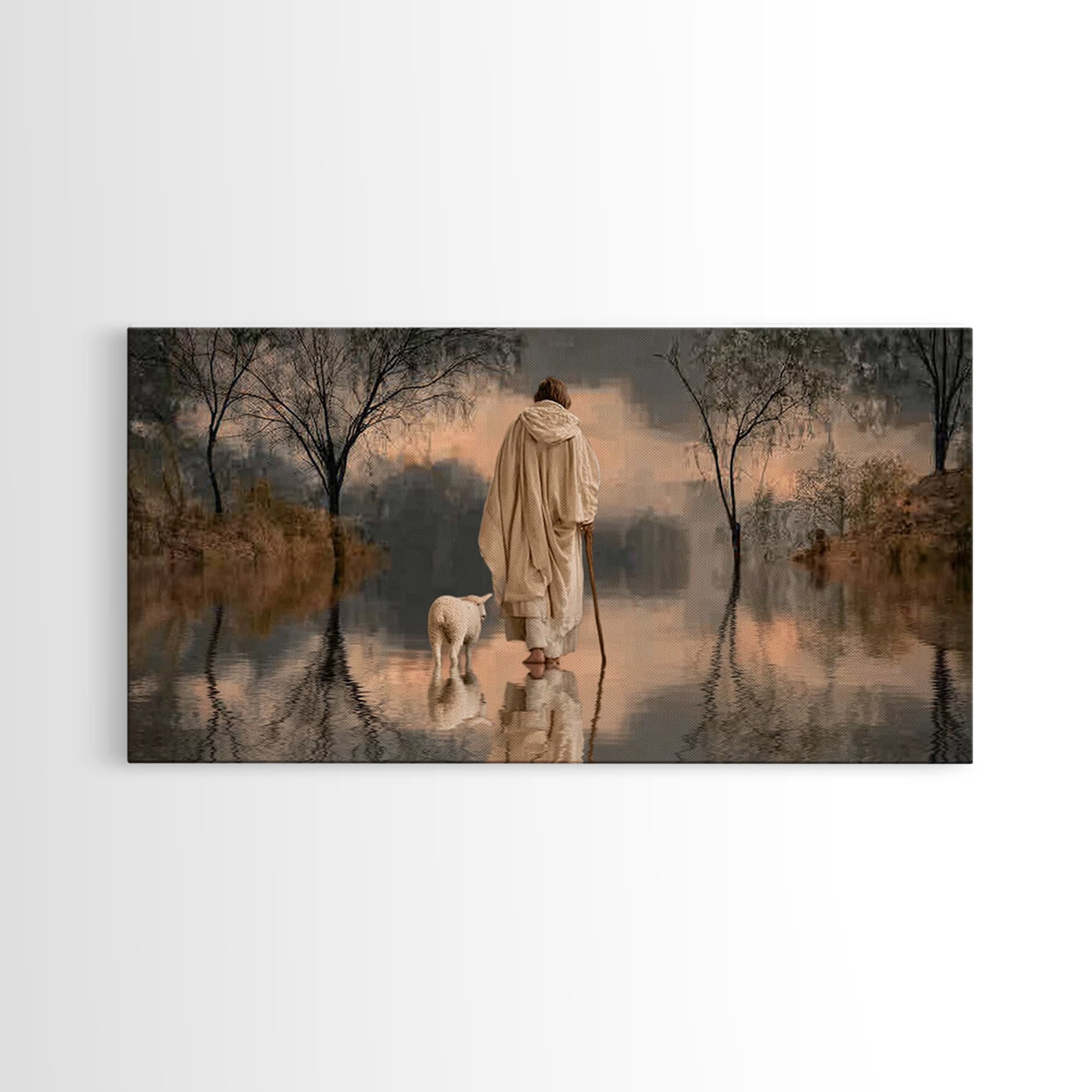Path Of Grace - Framed Canvas Print - Jesus Painting - Christian Art C ...