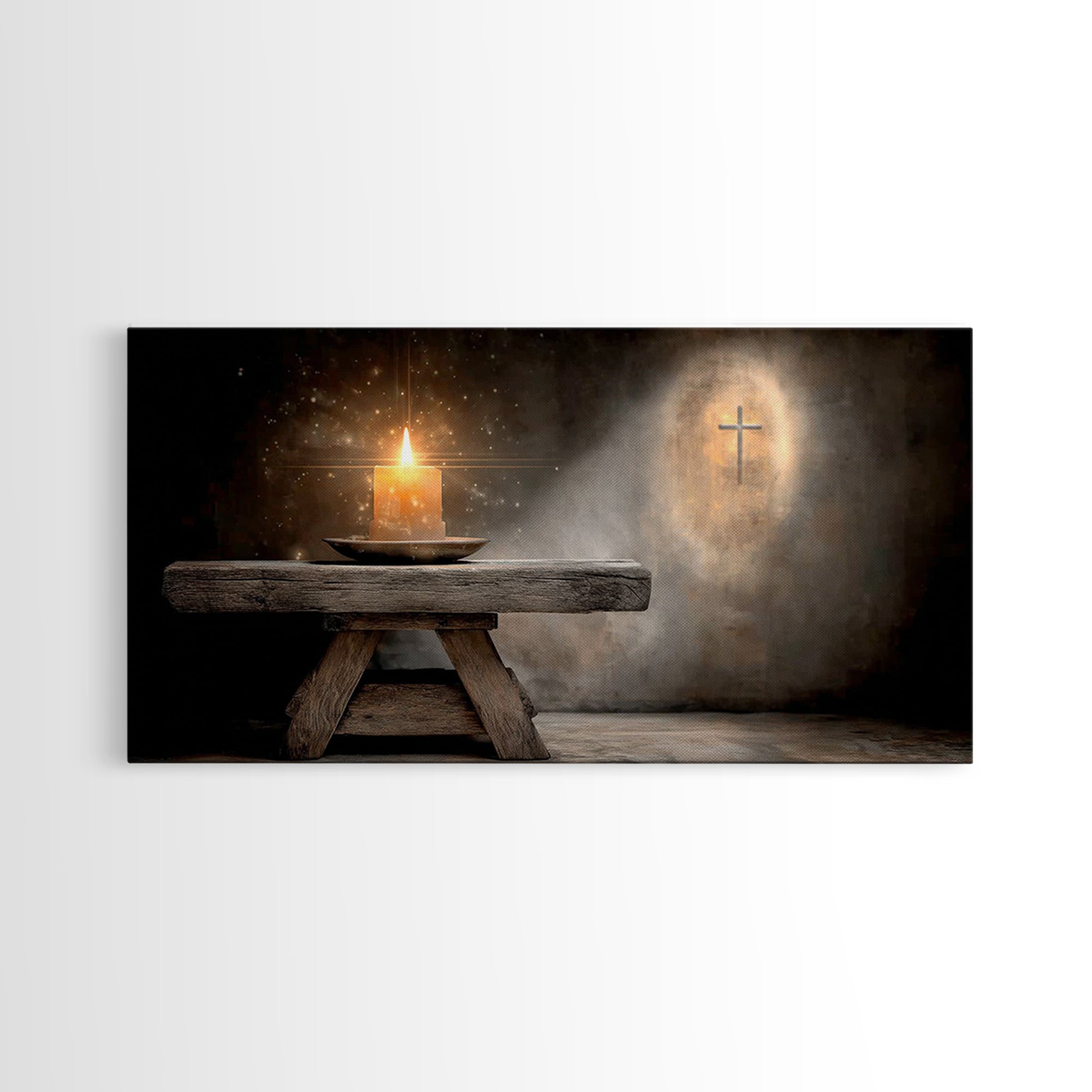 Sacred Ember – Framed Canvas Print – Christian Art Canvas – Christian ...
