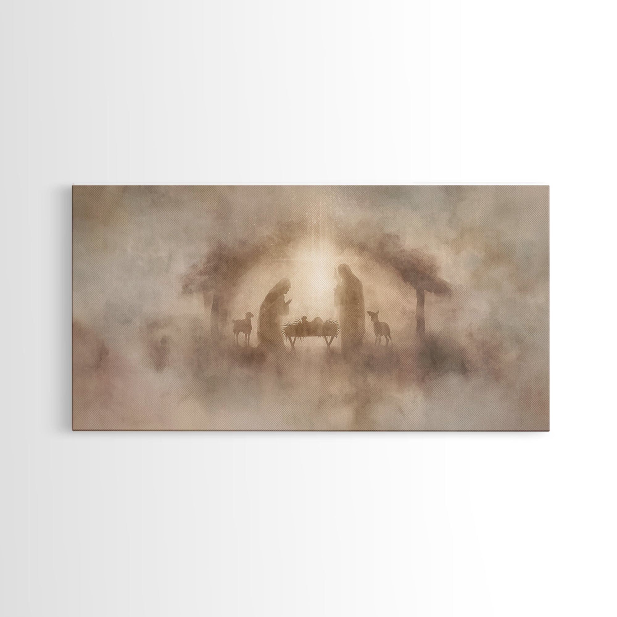 Holy Night Hush – Framed Canvas Print – Christmas Wall Art – Christian ...