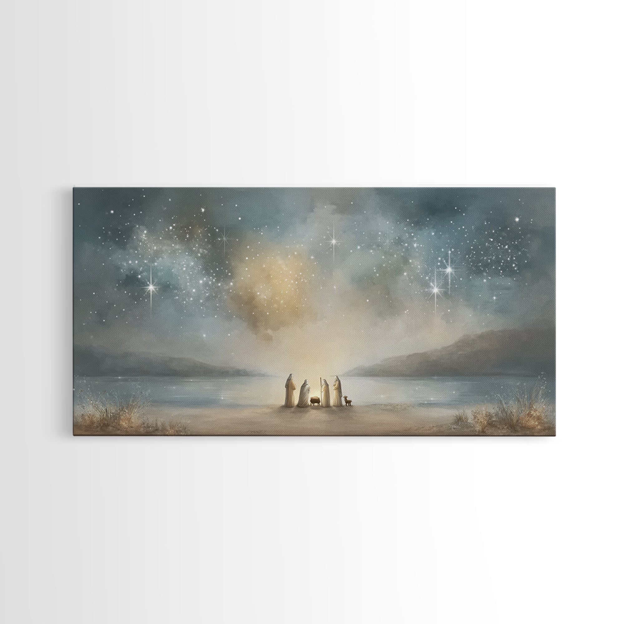 Shoreline Miracle – Framed Canvas Print – Christian Wall Art – Christi ...
