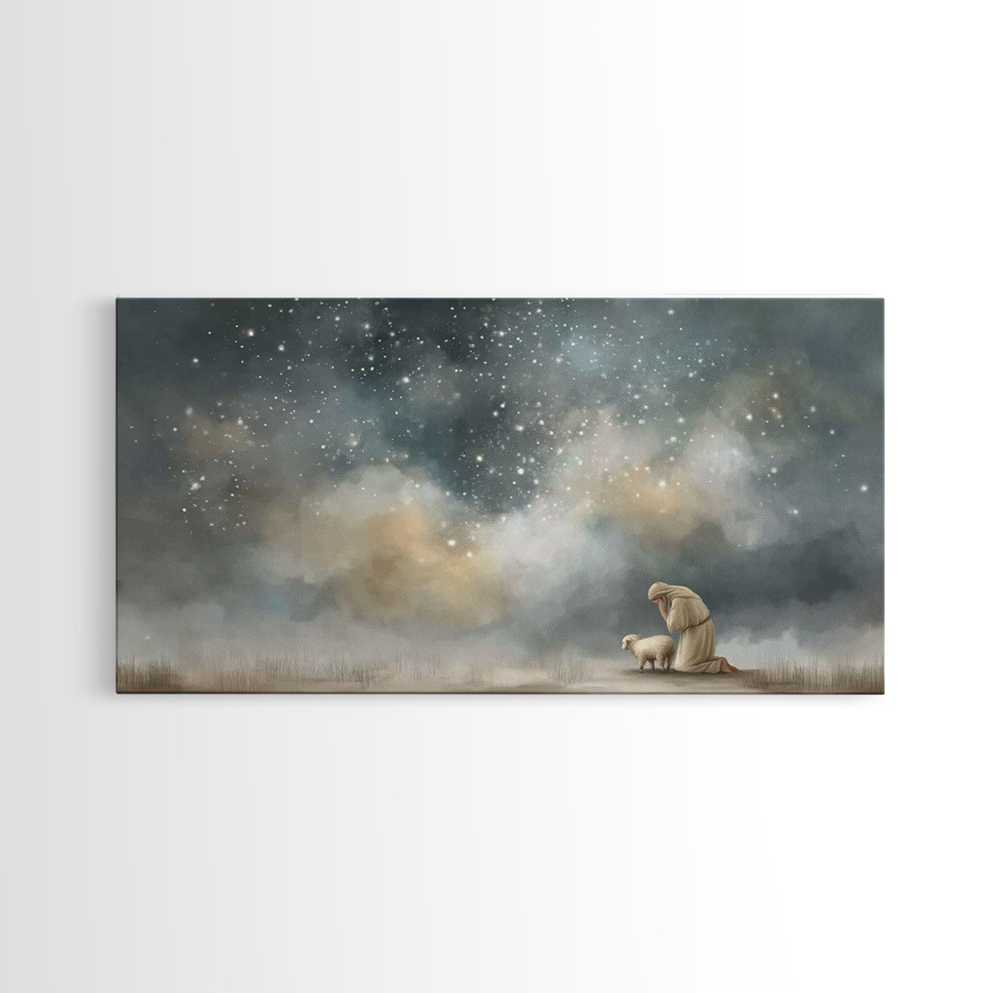 Shepherd’s Peace, Framed Canvas Print, Christian Wall Art, Christian A ...