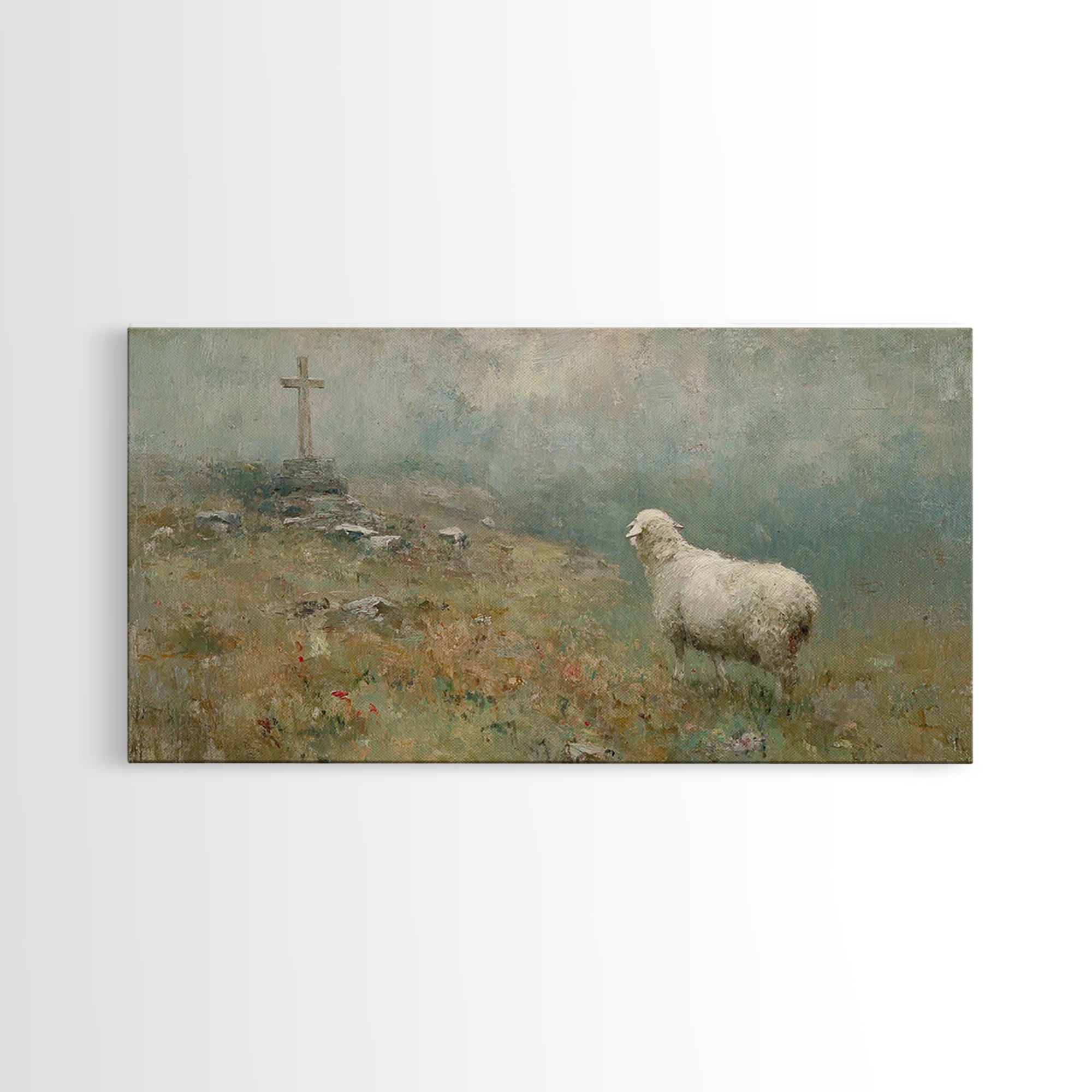 Path To Calvary, Framed Canvas Print, Christian Art Canvas, Christian ...