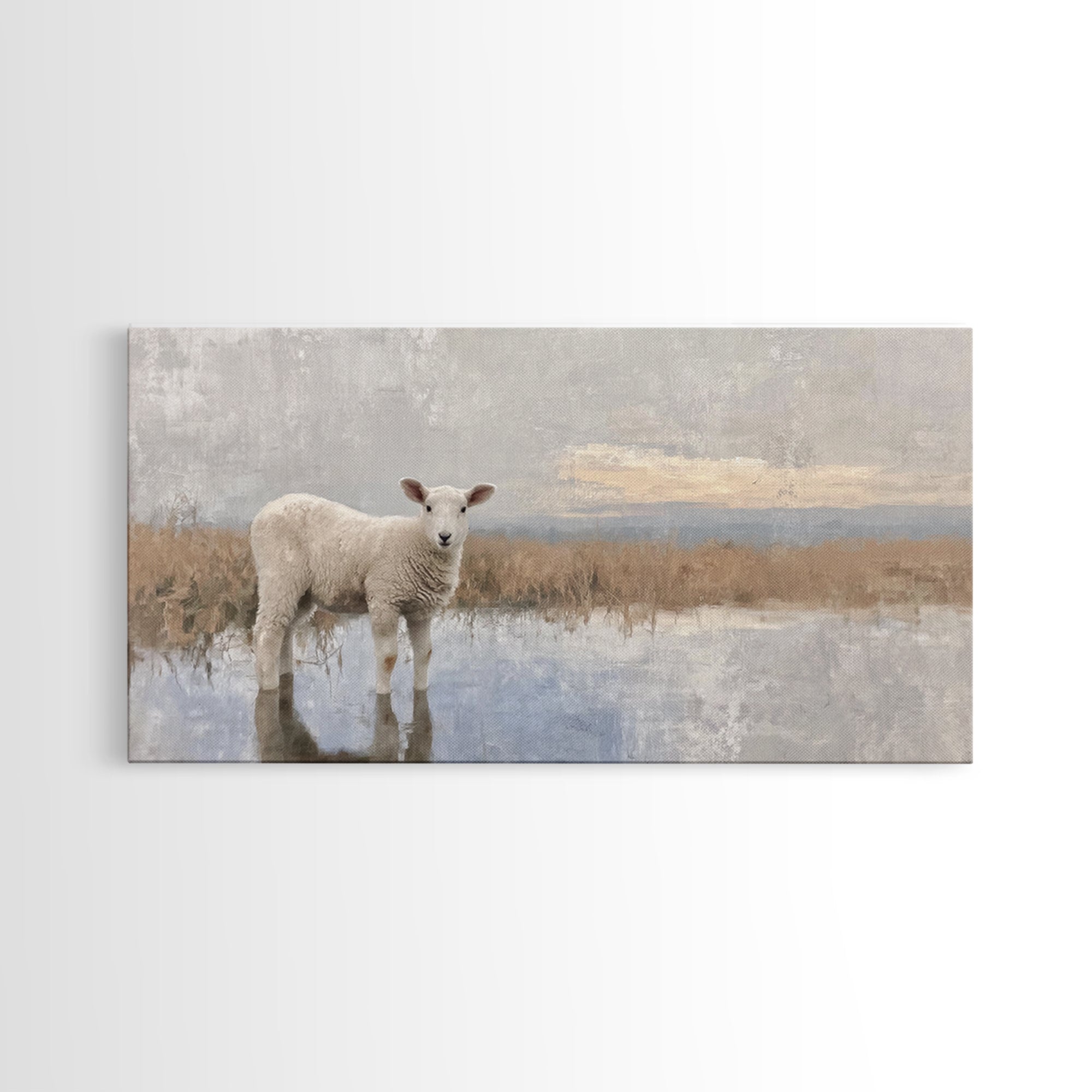 Lamb Of Dawn – Framed Canvas Print – Christian Wall Art – Christian Ar ...