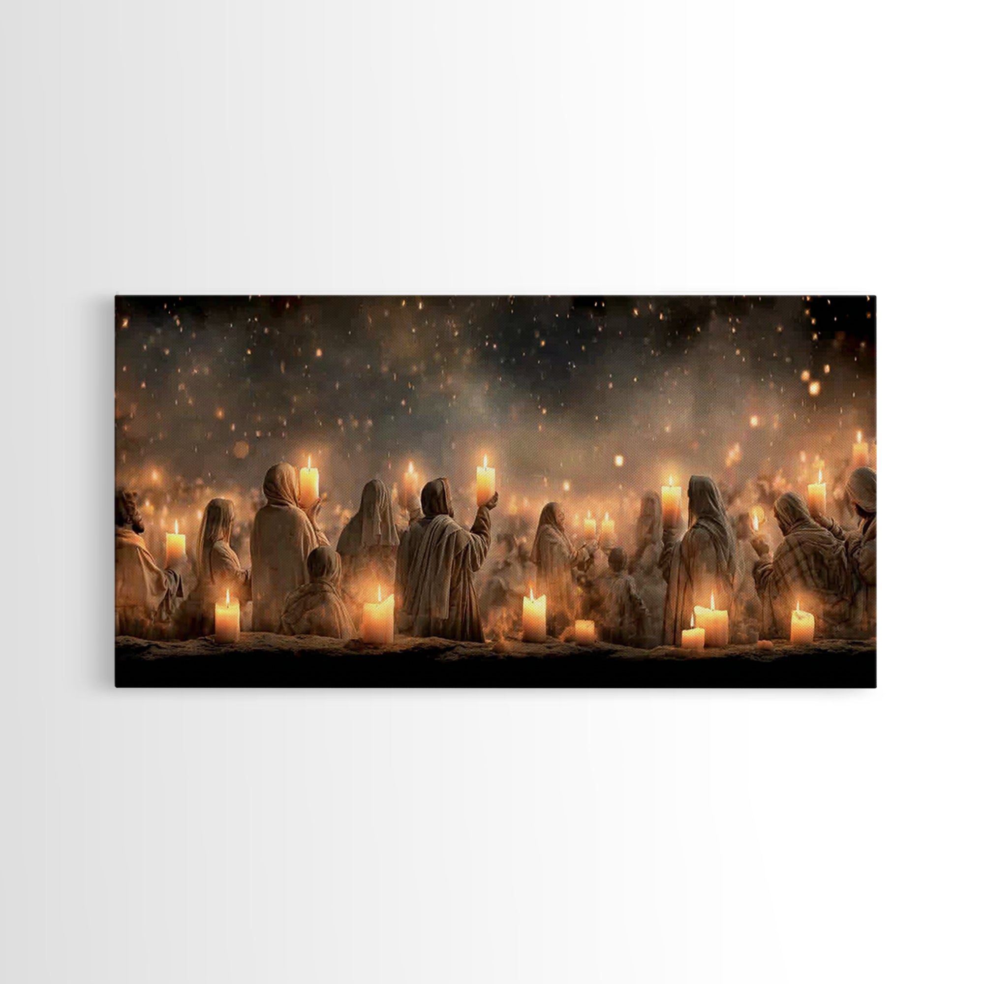 Sacred Candlelight – Framed Canvas Print – Christian Art Canvas – Chri ...
