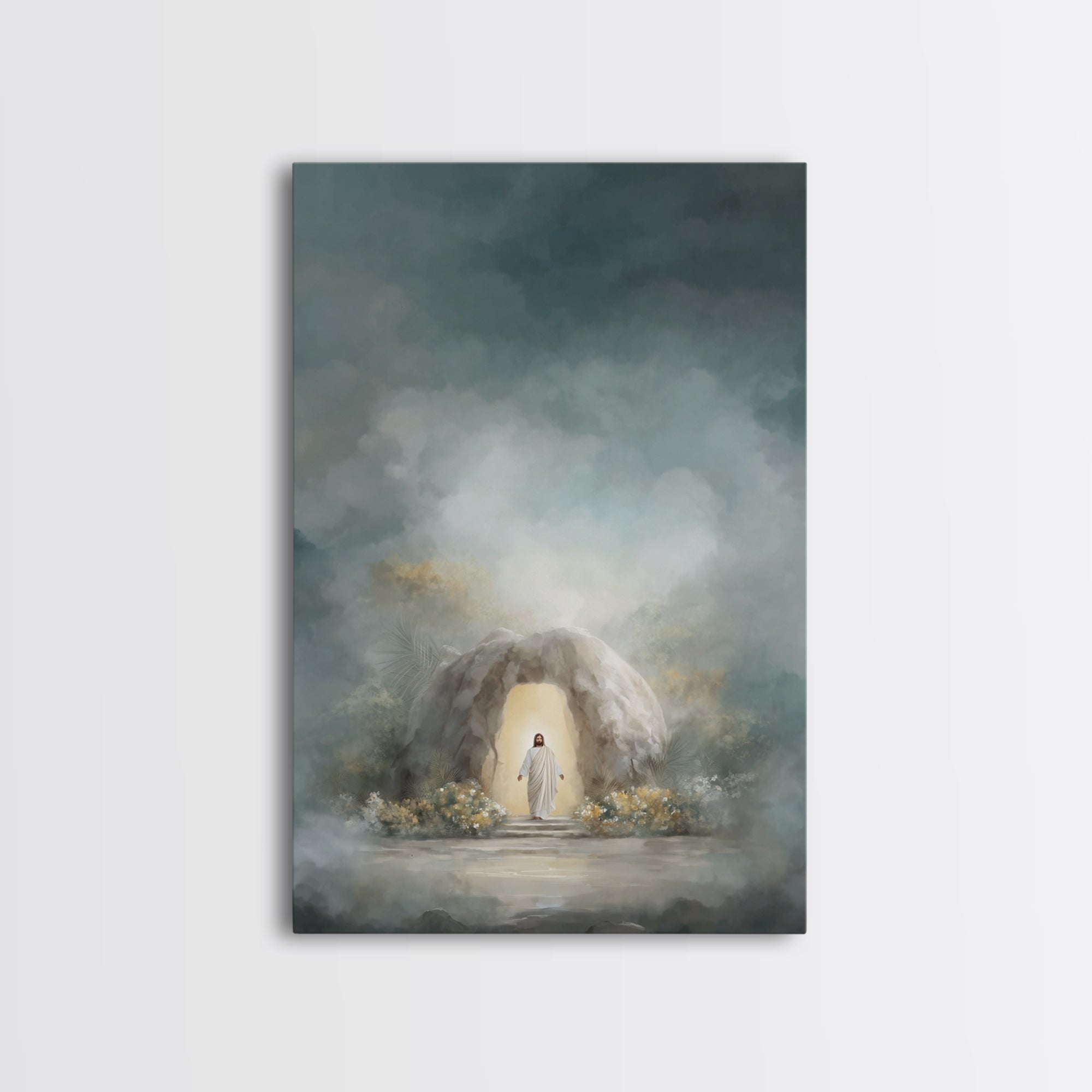 Softened Prayer Shade, Framed Canvas Print, Christian Art Canvas, Chri ...