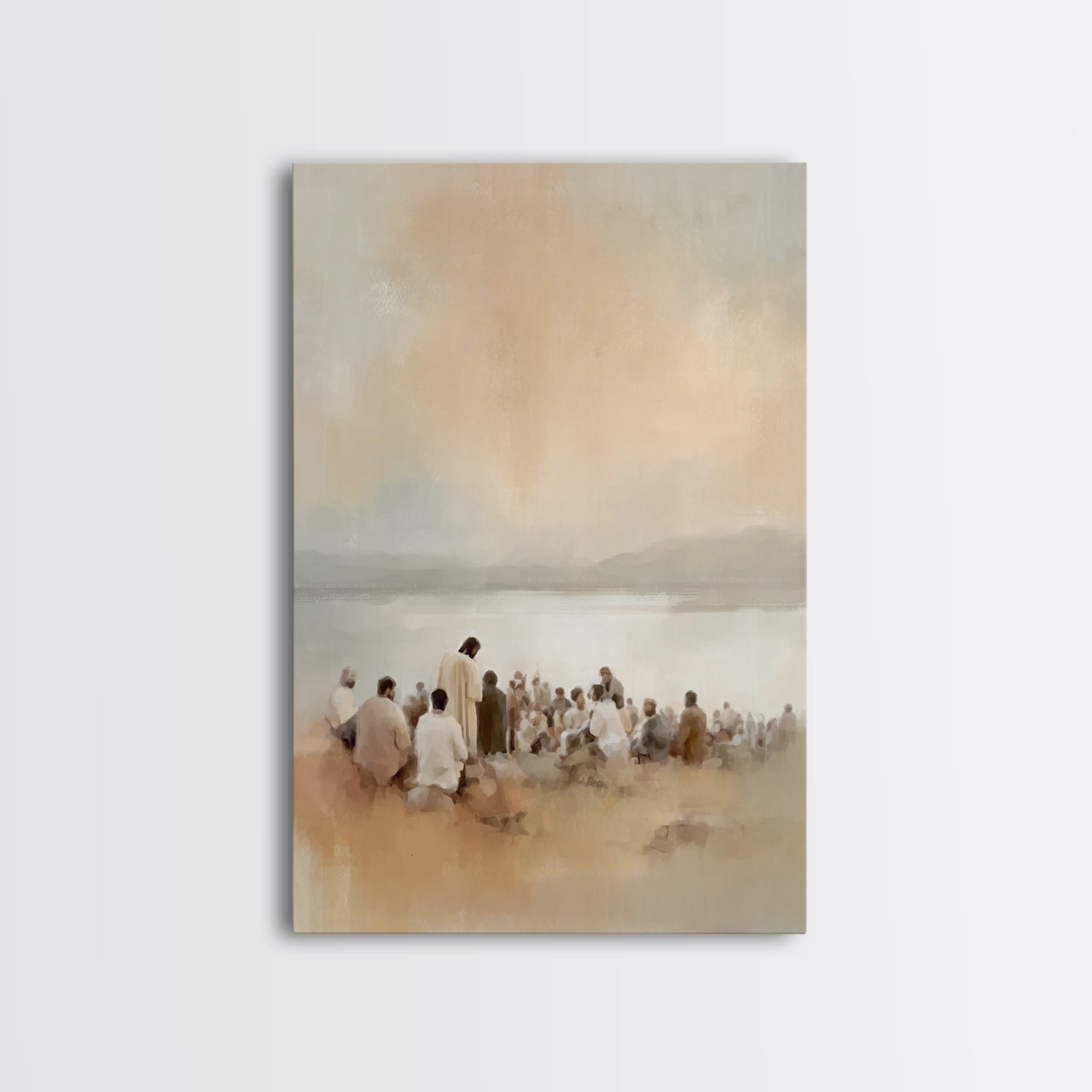 Shoreline Teaching Light | Framed Canvas Print | Christian Art Canvas ...