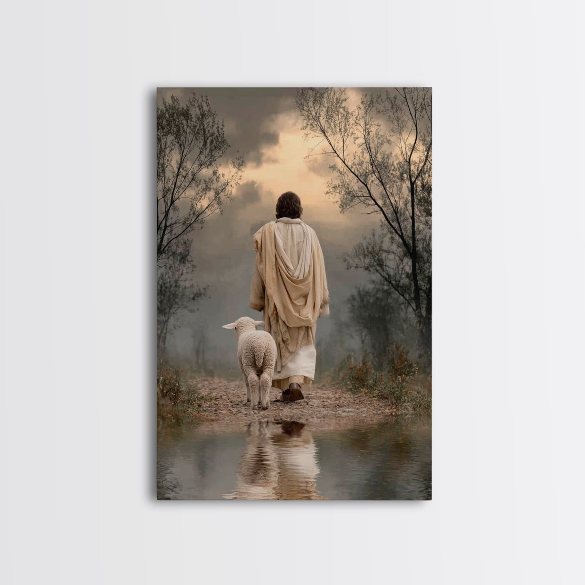 Path Of Mercy | Framed Canvas Print | Christian Wall Art | Jesus Art P ...