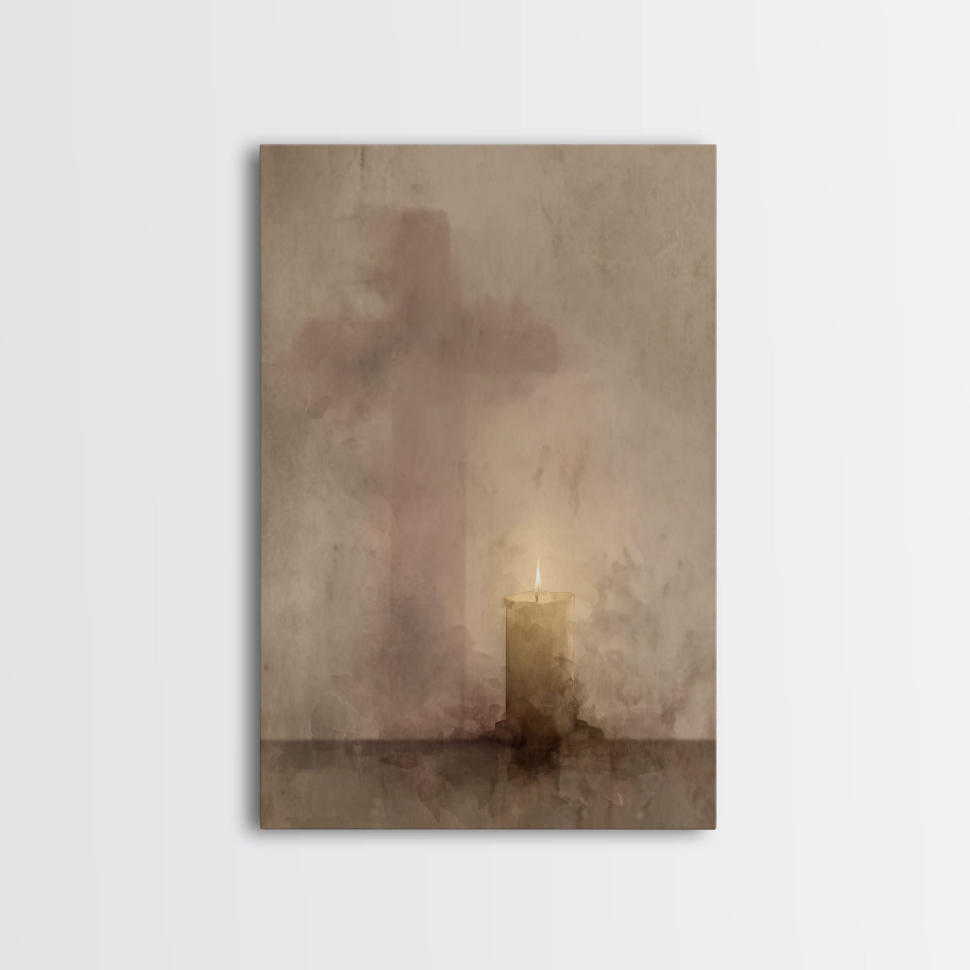 Light Of Mercy - Framed Canvas Print - Christmas Art - Christian Wall ...