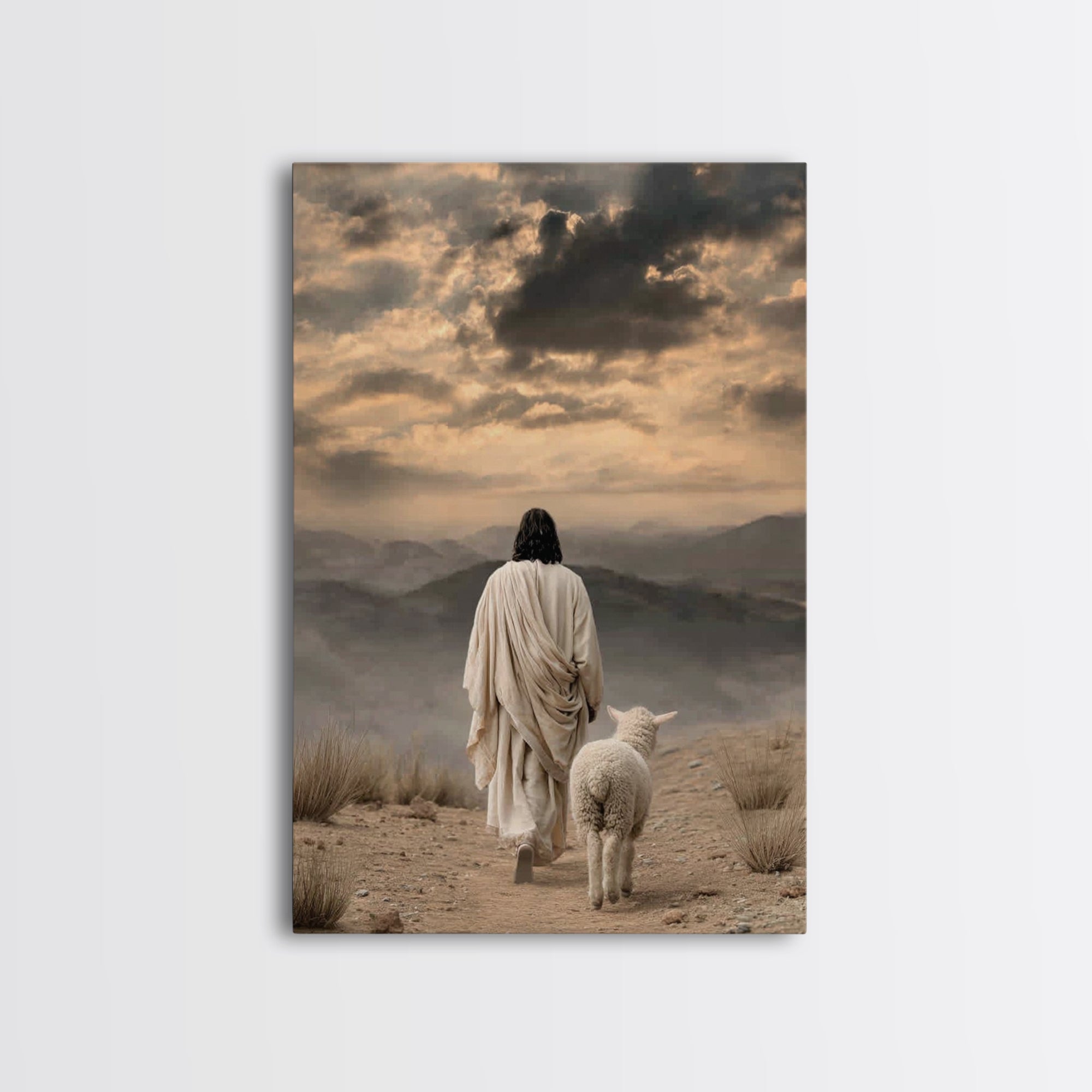 Desert Shepherd Light | Framed Canvas Print | Christian Wall Art | Chr ...