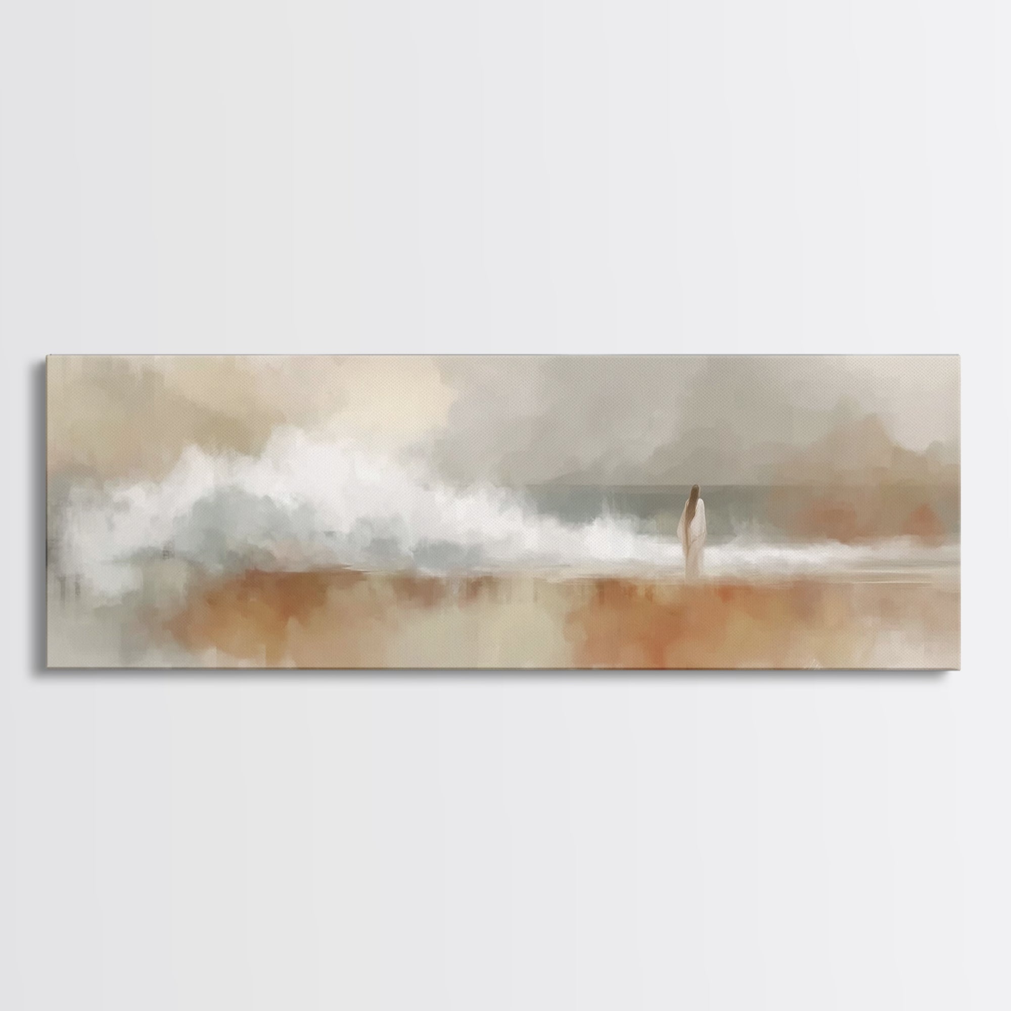 Shoreline Of Hope, Framed Canvas Print, Christian Art Canvas, Panorami ...