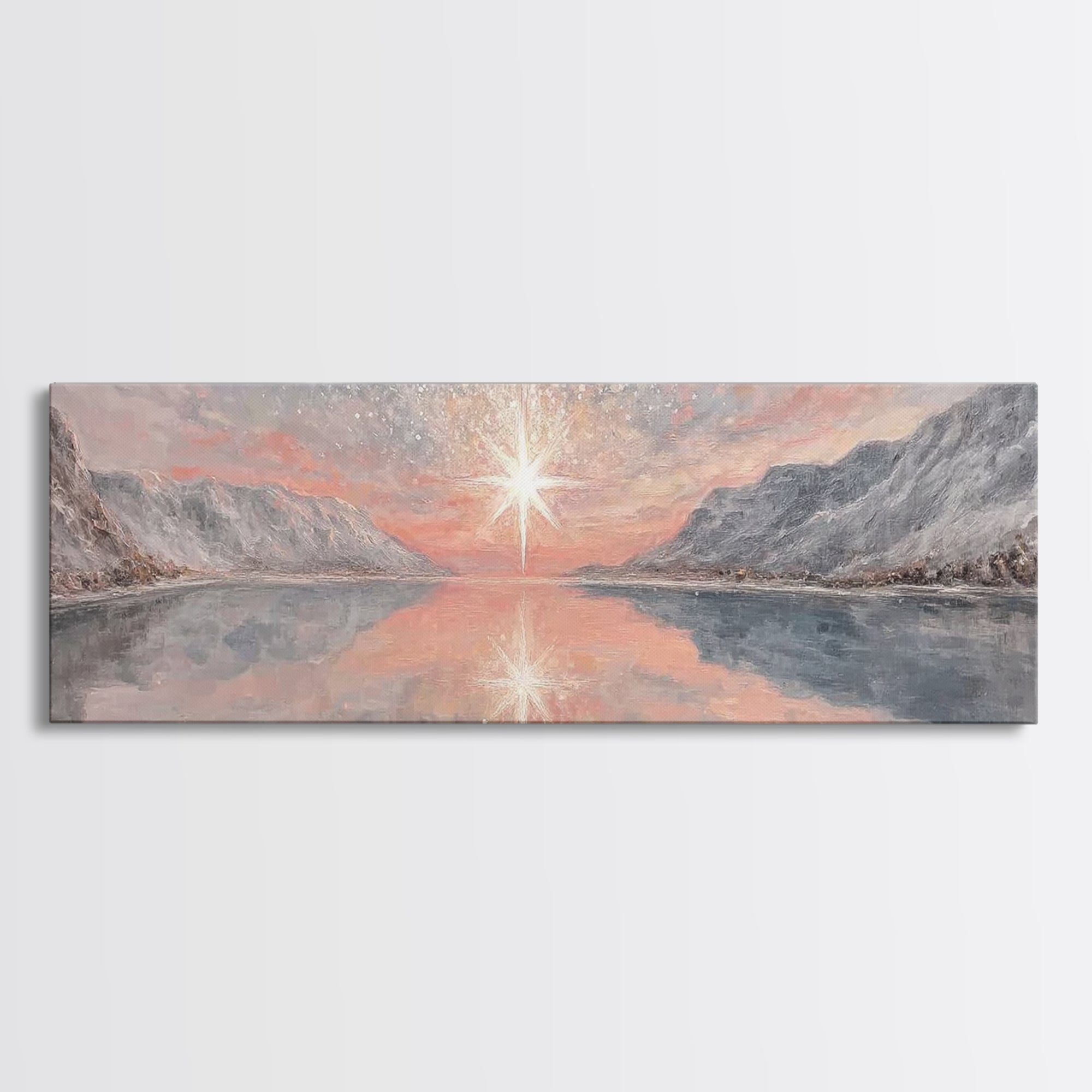 Star Of Bethlehem, Framed Canvas Print, Panoramic Art, Christian Art C ...