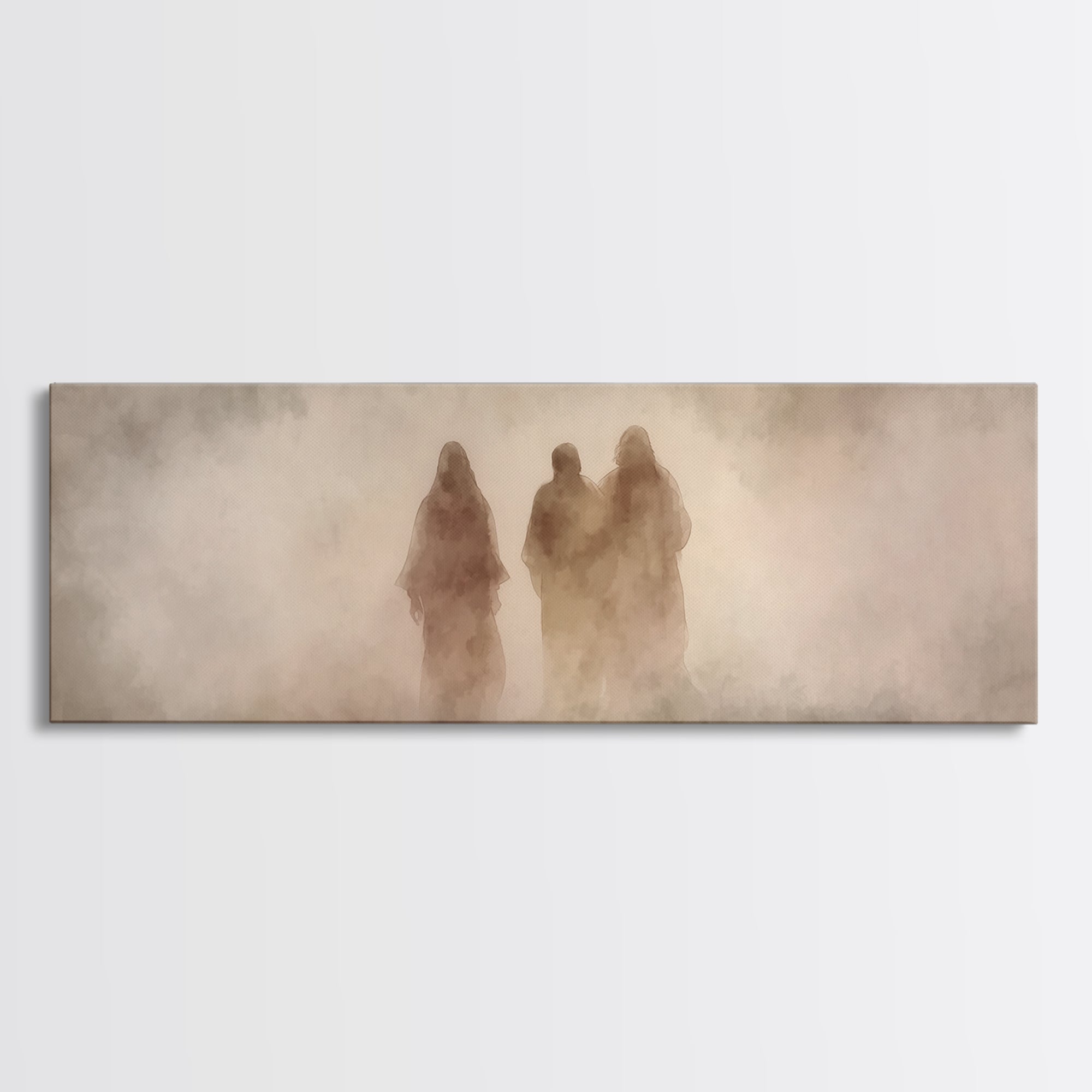 Pilgrims Of Light – Framed Canvas Print – Panoramic Art – Christian Wa ...