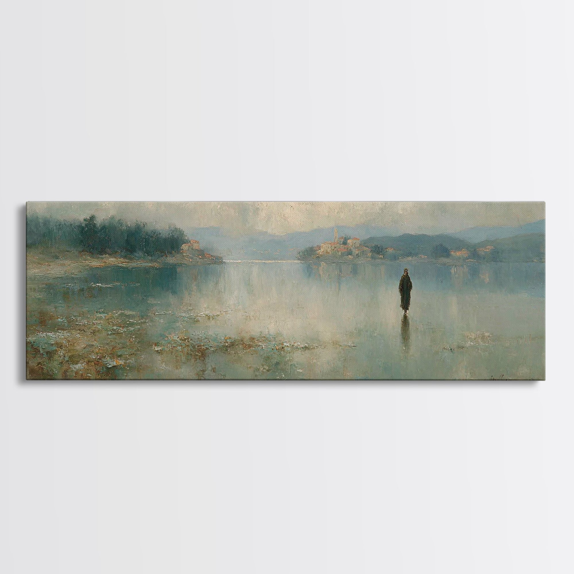 Sacred Stillness | Framed Canvas Print | Panoramic Art | Christian Art ...
