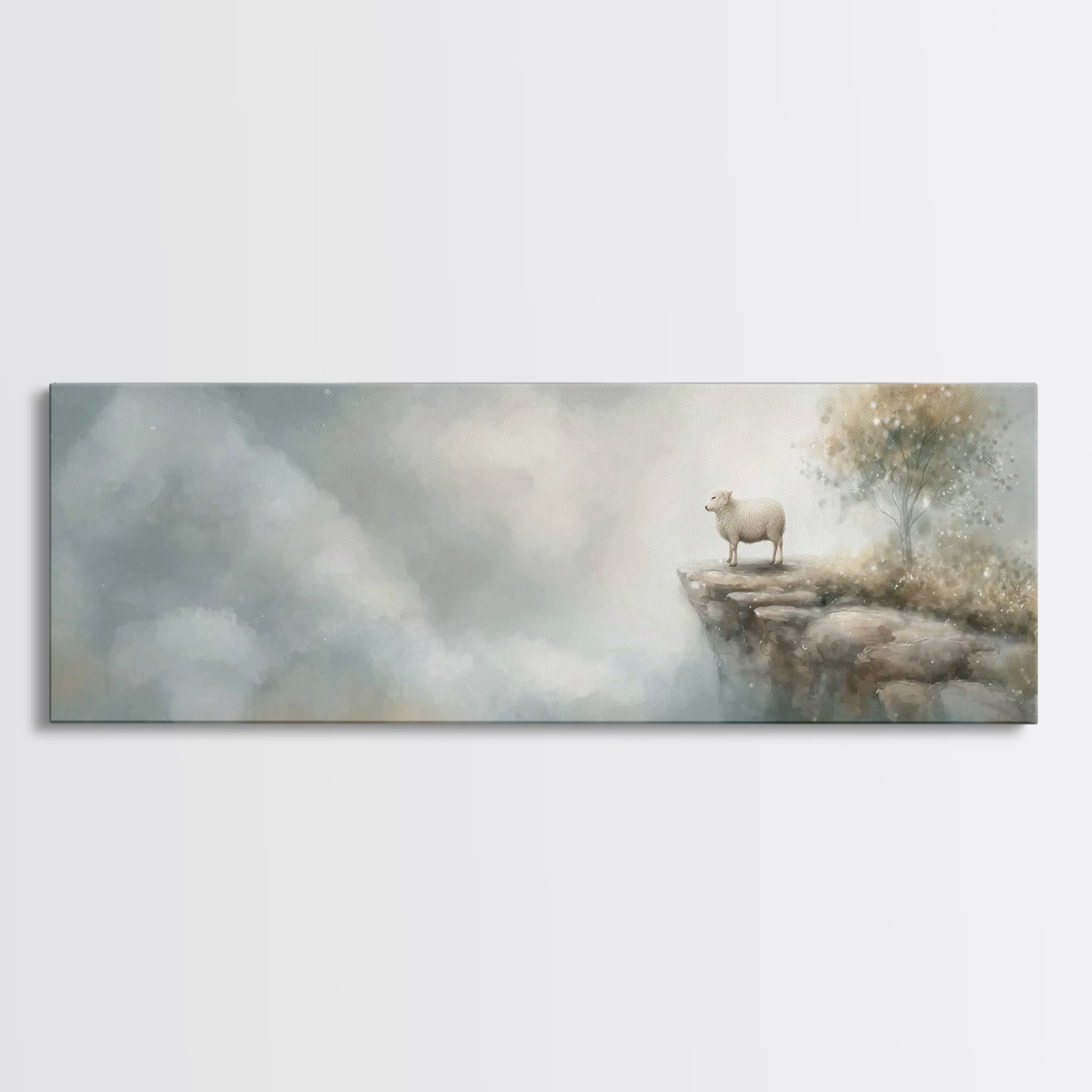 Heavenward Lamb – Framed Canvas Print – Christian Wall Art – Christian ...