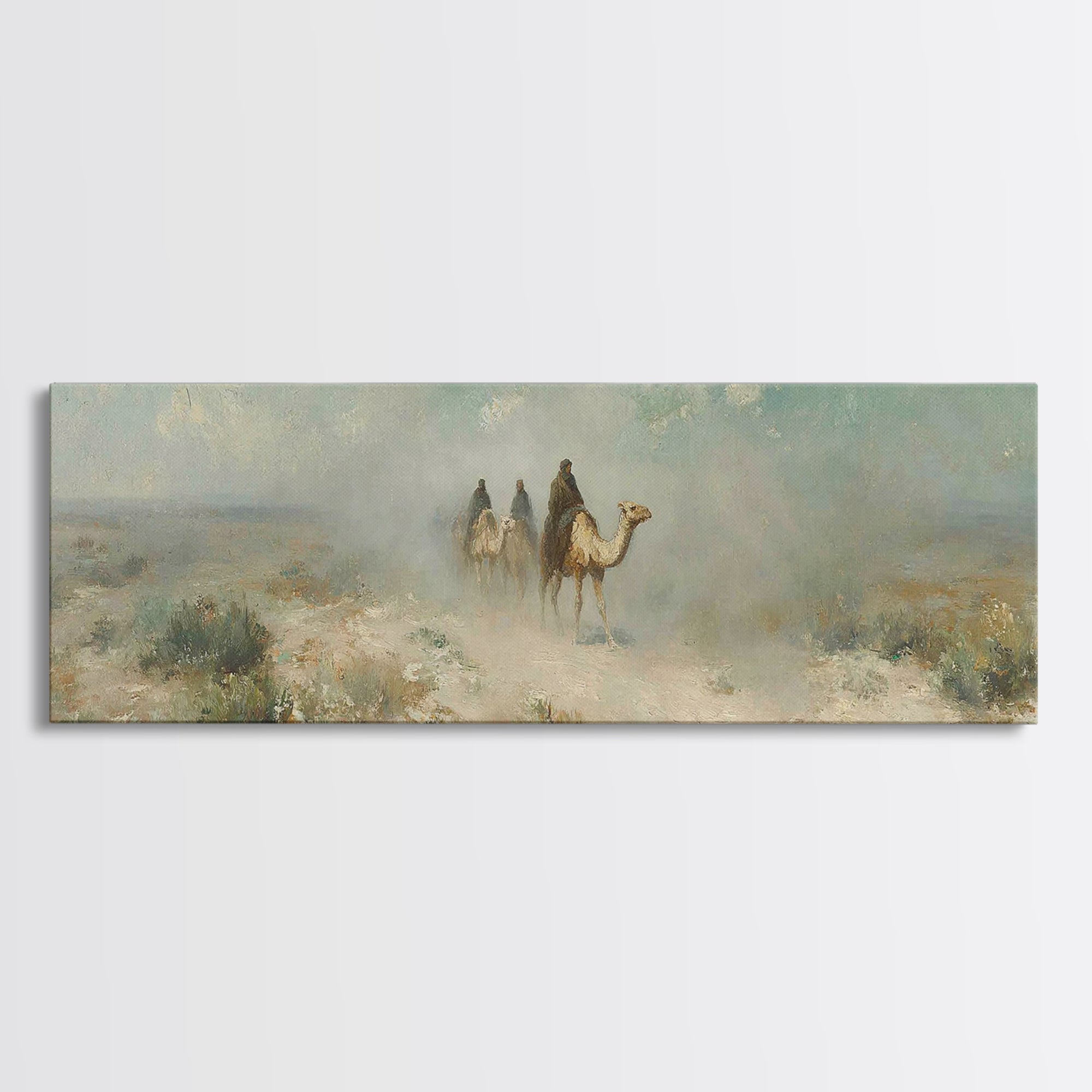 Desert Pilgrims – Framed Canvas Print – Christian Wall Art – Panoramic ...