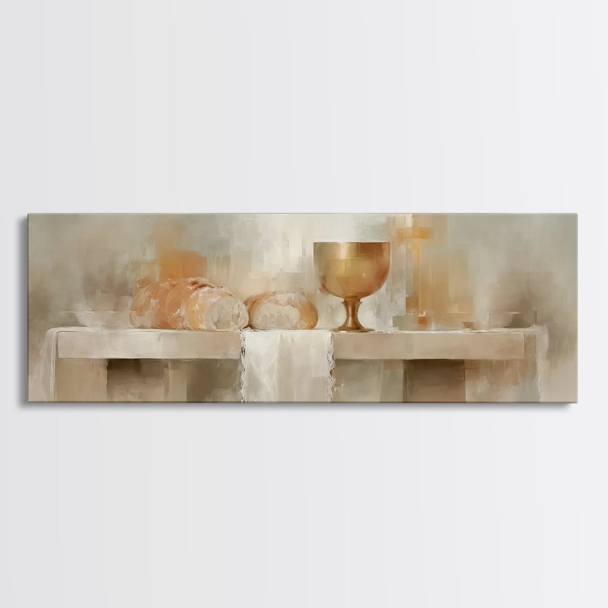Bread Of Covenant – Framed Canvas Print – Christian Wall Art – Christi ...