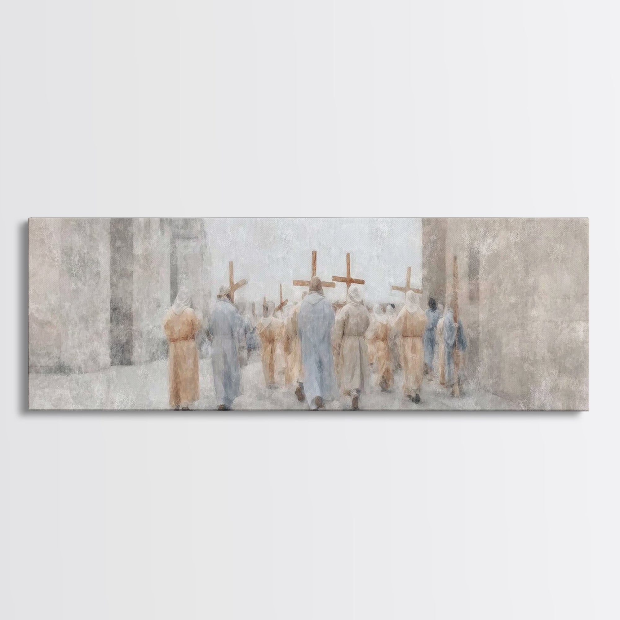 Pilgrims Of Light, Framed Canvas Print, Christian Wall Art, Christian ...