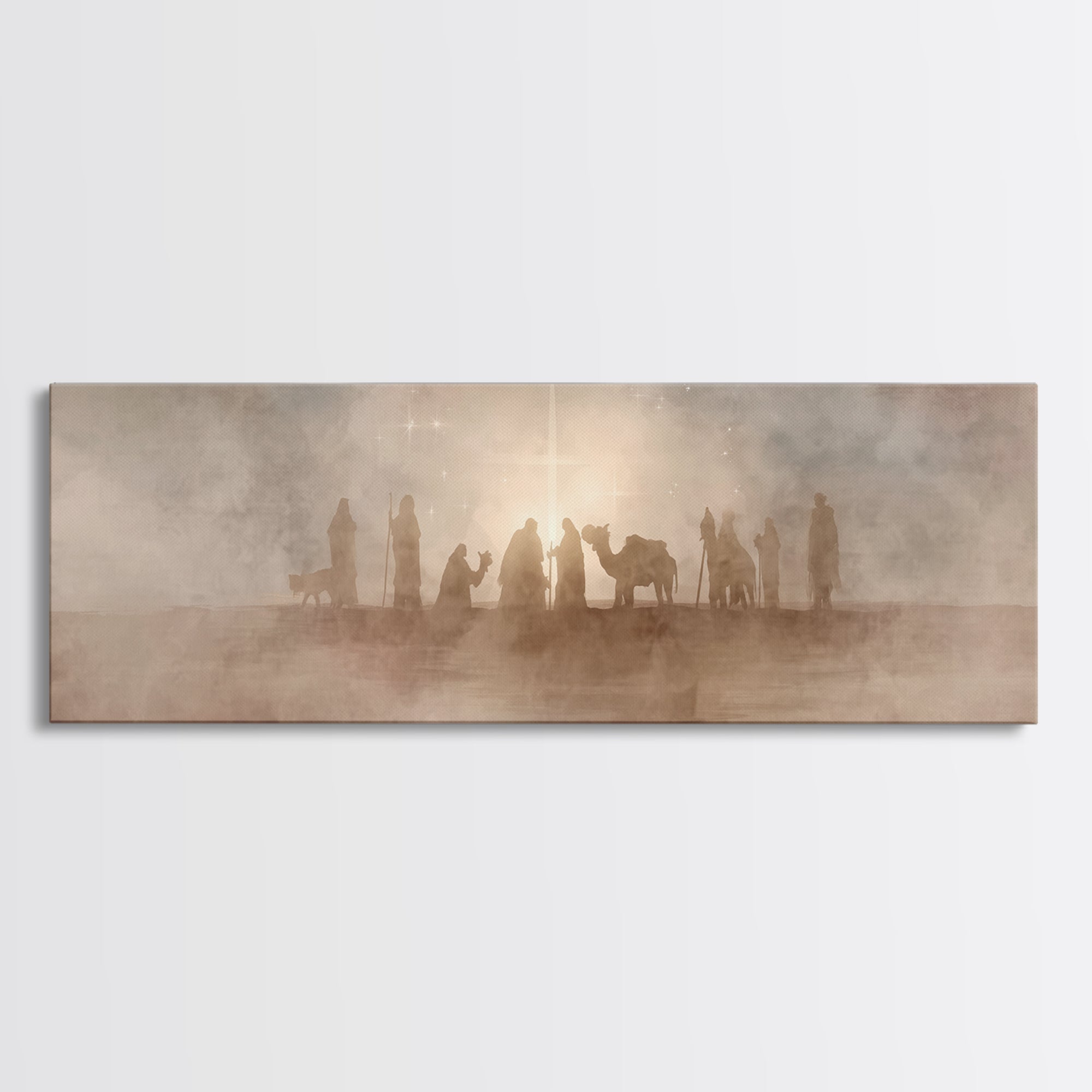 Desert Star Pilgrims, Framed Canvas Print, Christian Christmas Art, Ch ...