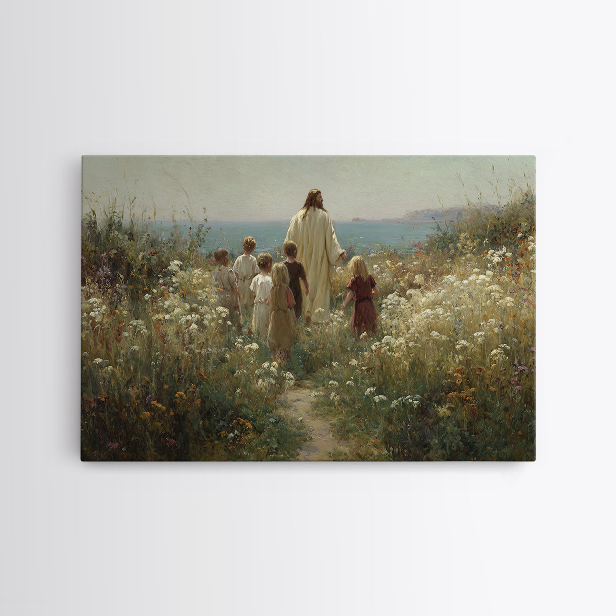 Shoreline Of Hope – Framed Canvas Print – Christian Art Canvas – Jesus ...