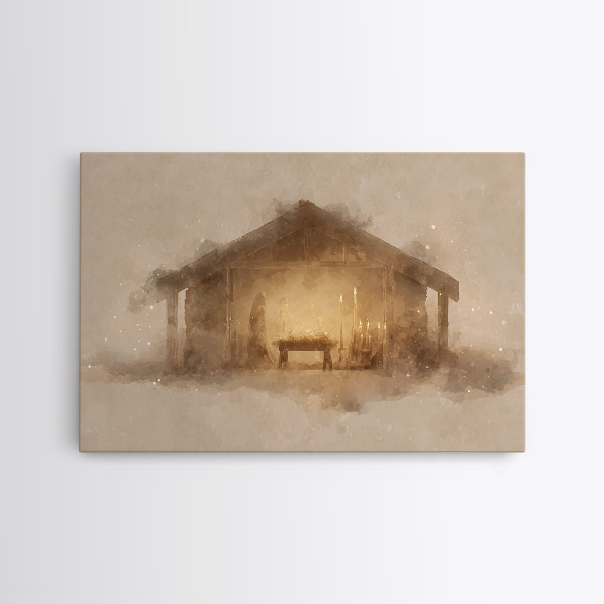 Stable Of Peace – Framed Canvas Print – Christian Wall Art – Christian ...