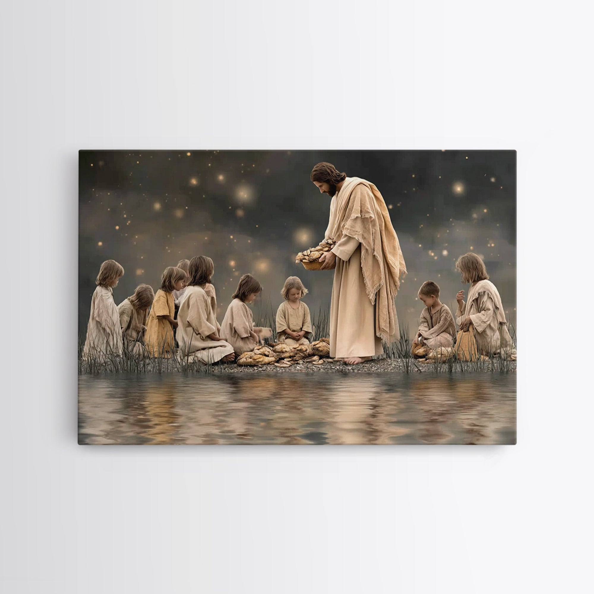 Bread Of Mercy – Framed Canvas Print – Jesus Painting – Christian Art ...