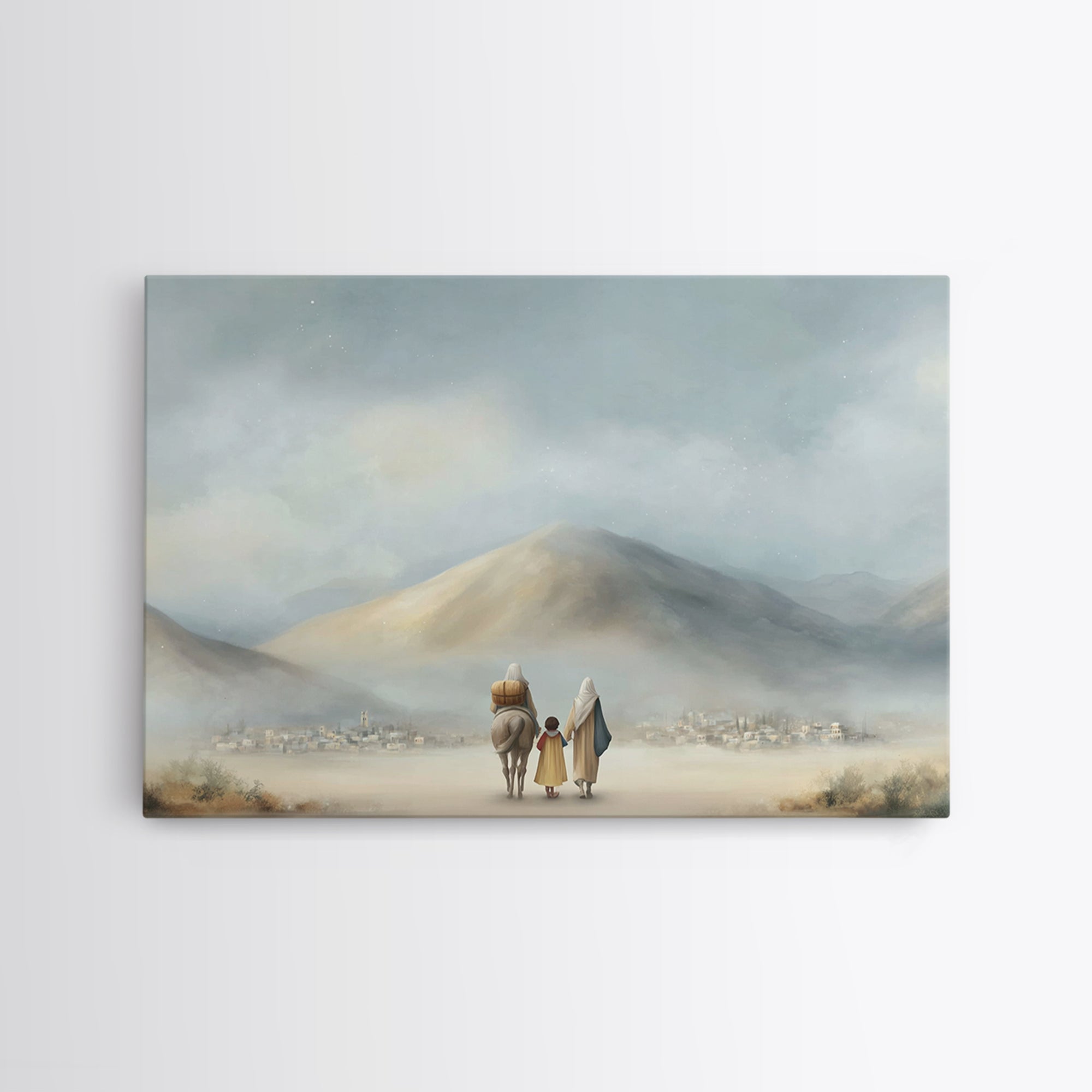 Path Toward Bethlehem, Framed Canvas Print, Christian Art Canvas, Chri ...