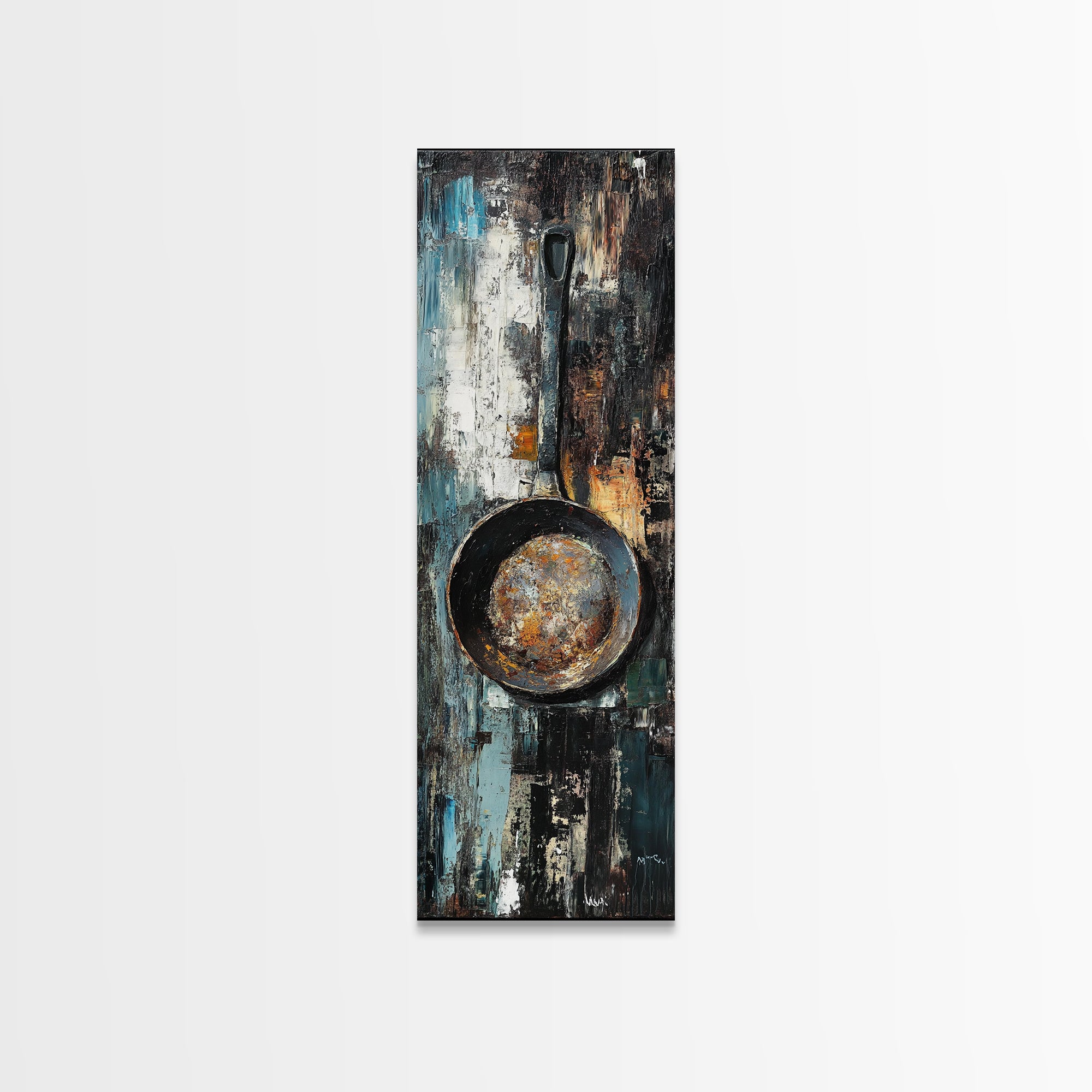 Rustic Frying Pan Art Framed Canvas Print Kitchen Wall Art Food Review ...