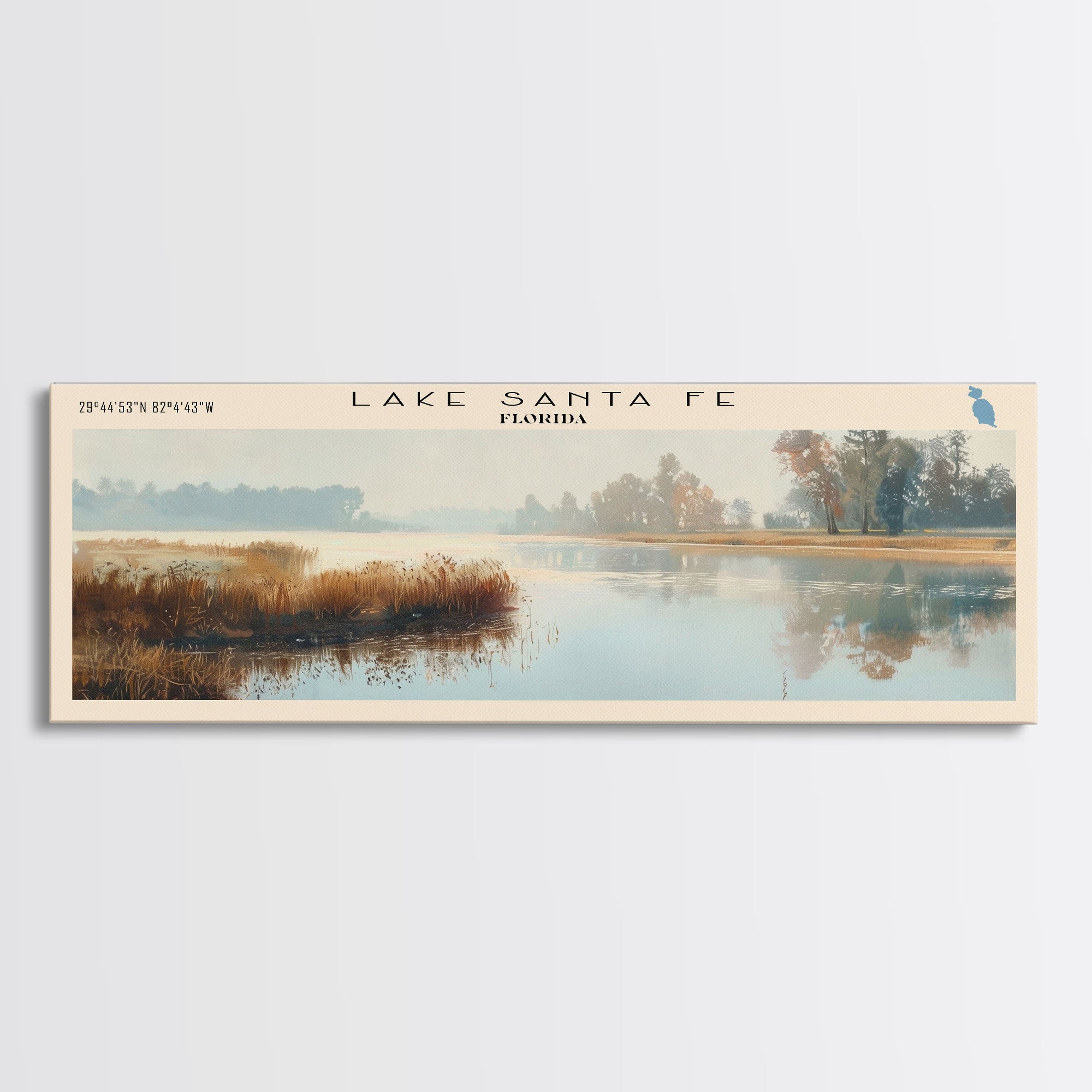 Lake Santa Fe, Boho Art, Stunning Landscape, Travel Poster Art, Wall A ...