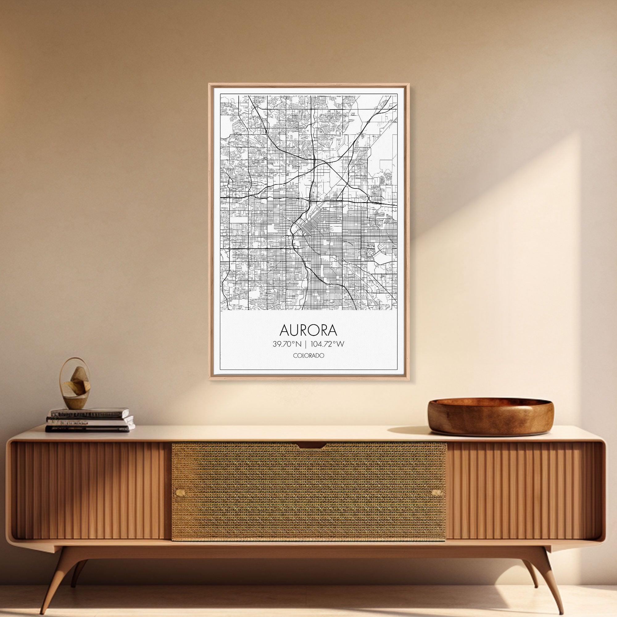 Aurora Street Map, Colorado Map, City Map Print, Travel Lover Gift, Ab ...