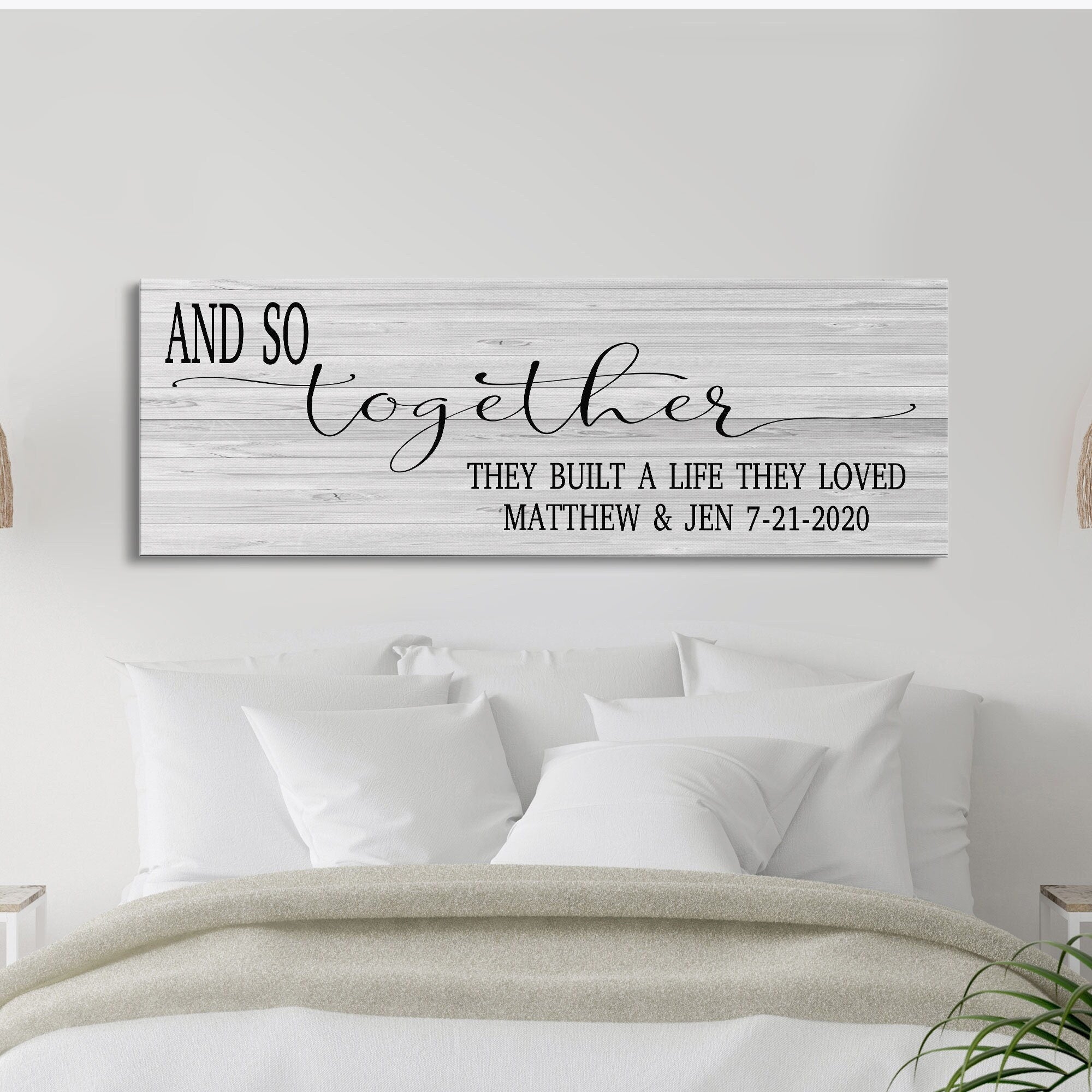 master bedroom sign, and so together they built a life they loved, mas ...